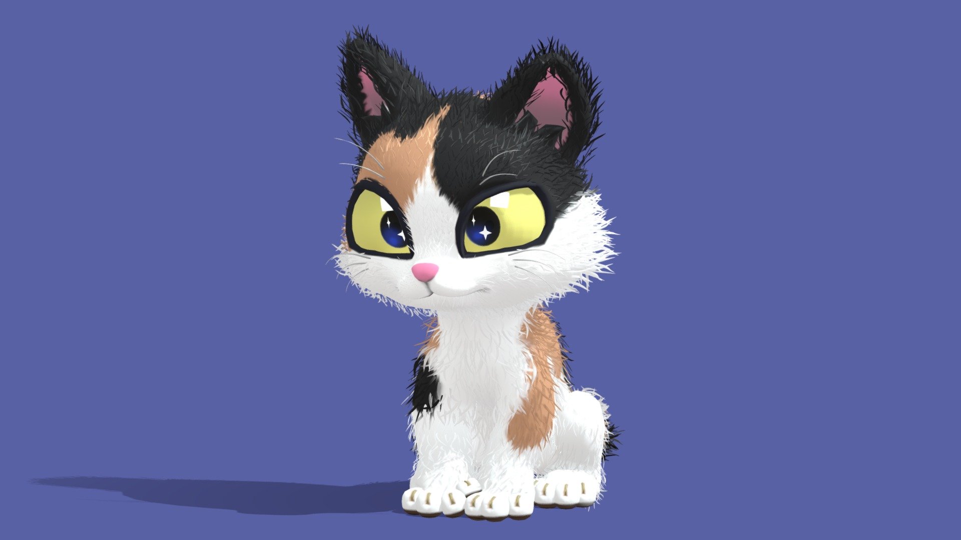 Cute Cat ( Calico ) - 3D model by SEMA Game Studio (@sema.game.studio ...