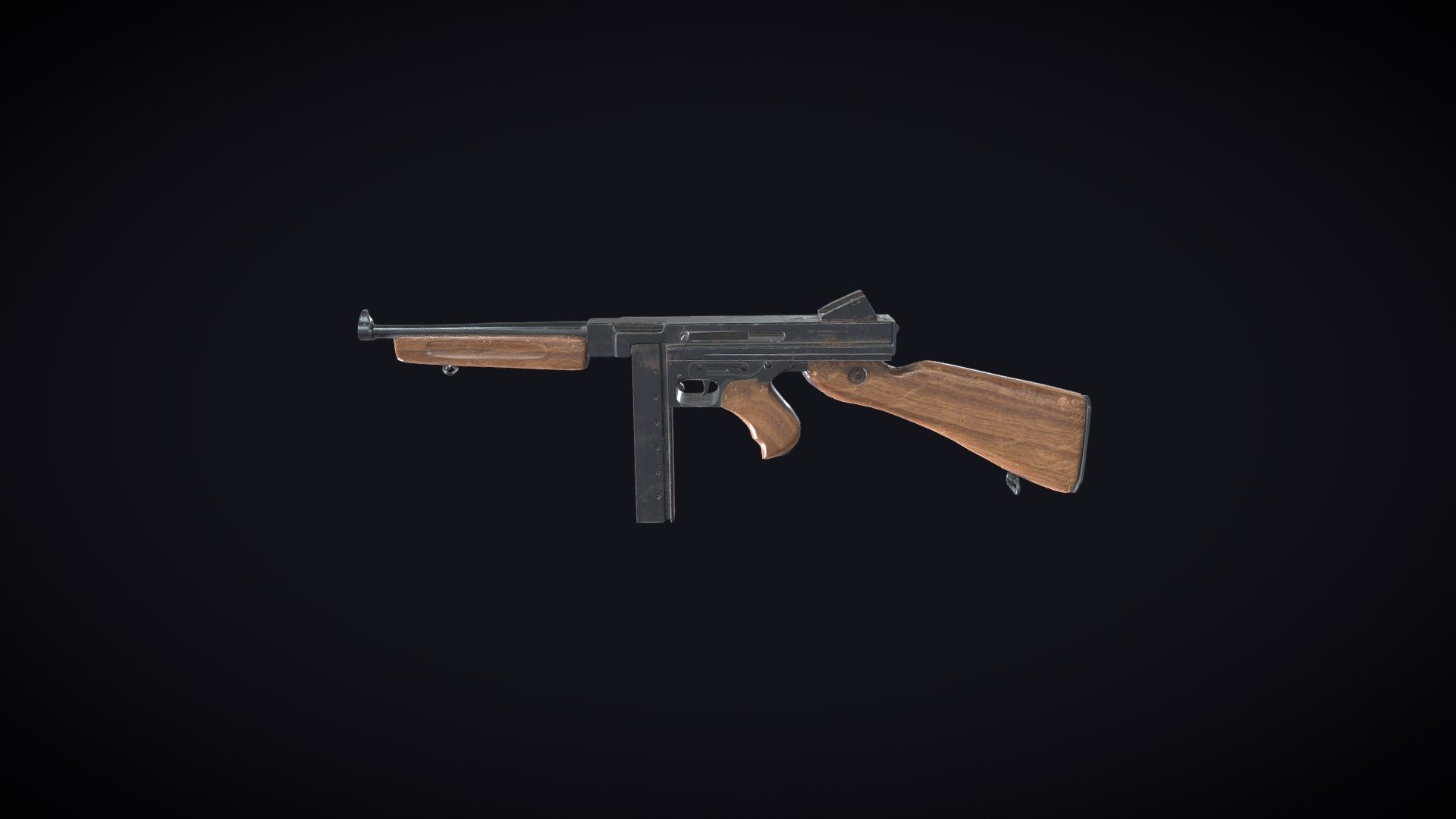Thompson Gun - 3D model by salamandamp3 [fc49149] - Sketchfab