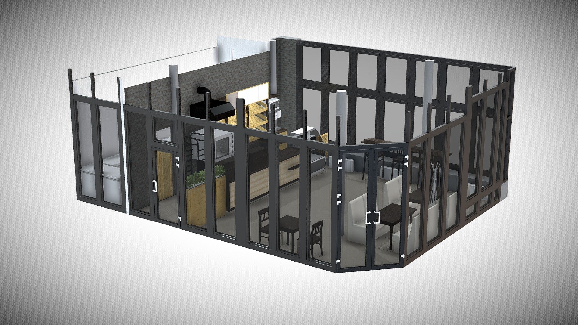 Кулинария дизайн Bakery store - Buy Royalty Free 3D model by 3DGrom ...