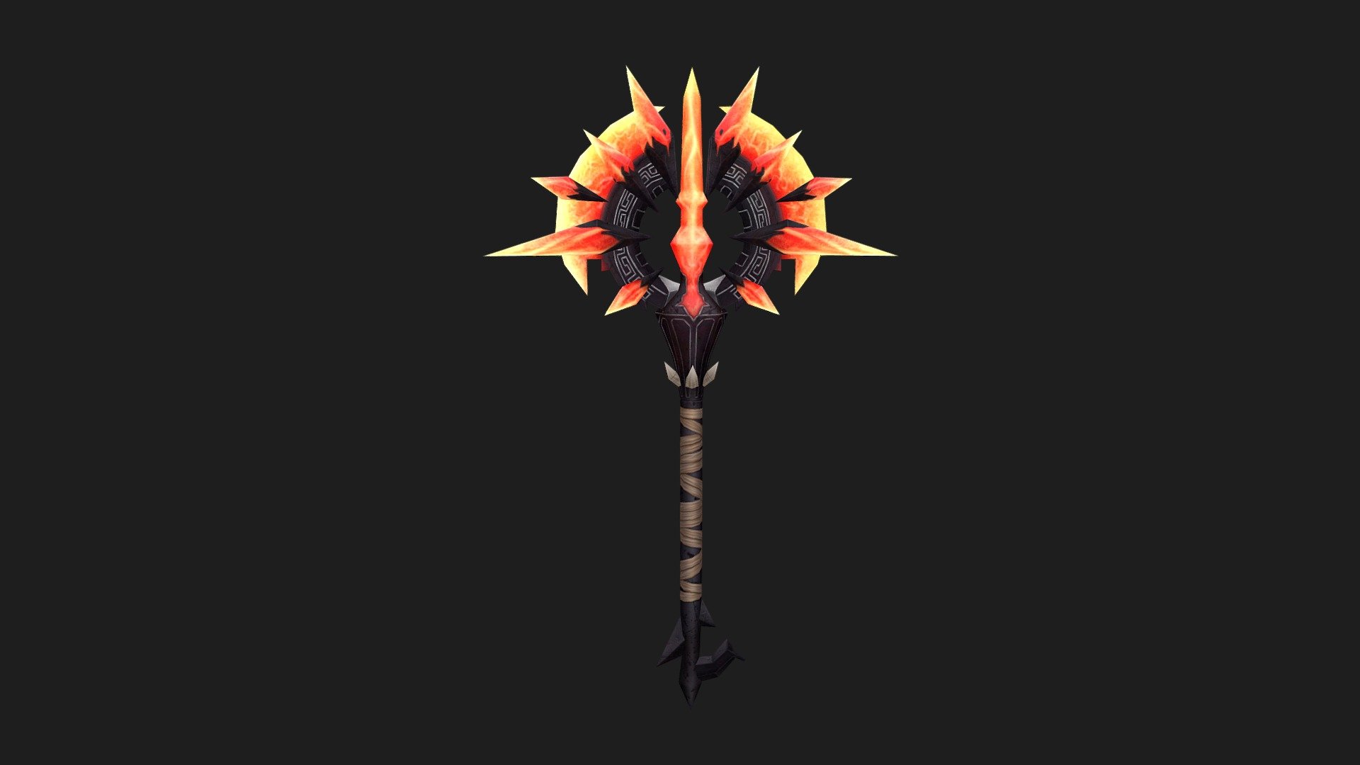 Flaming Axe - 3D model by a94al5k3 [fc518ea] - Sketchfab