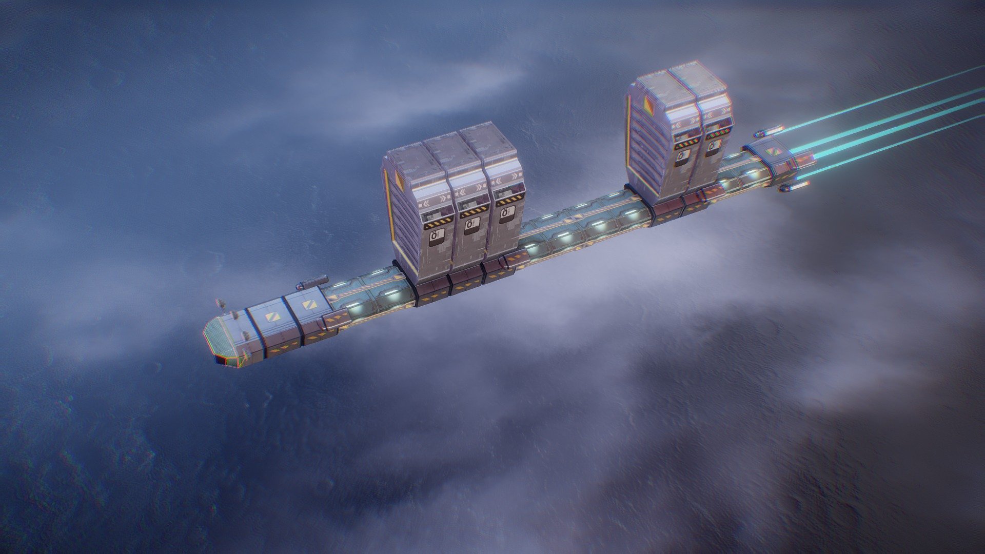 Intersystem Cargo Vessel - Download Free 3D model by nickheitzman ...