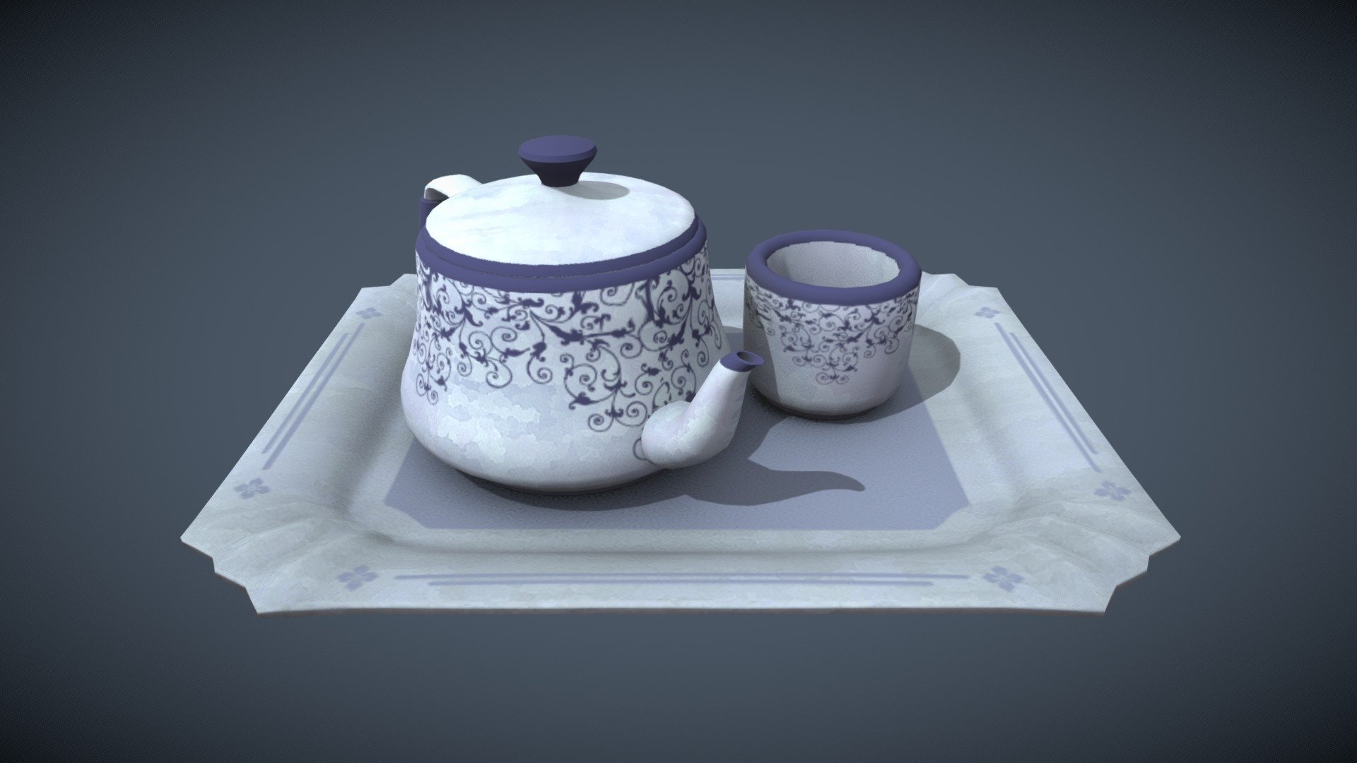 Tea set - 3D model by Olga Tarasova (@OlgaTarasova) [fc5bea1] - Sketchfab