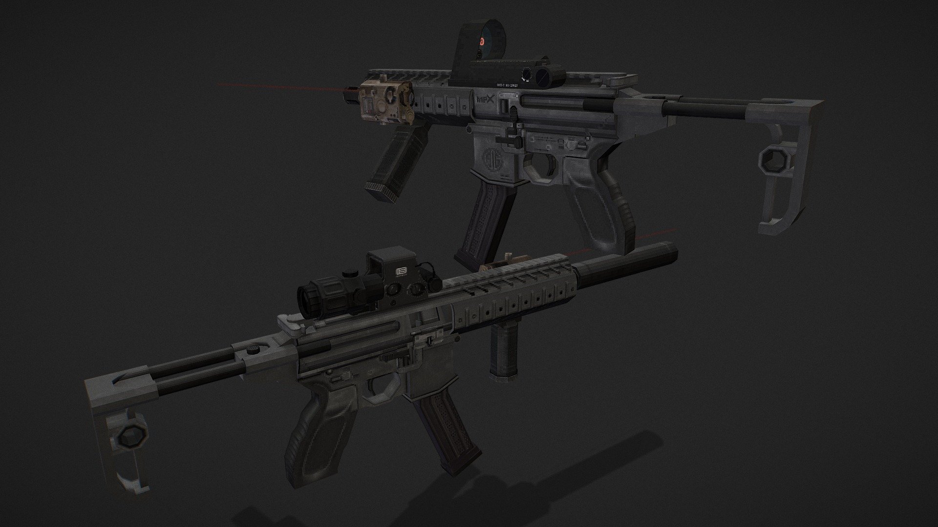 SIG MPX 9x19 submachine gun (Low-poly) - 3D model by QuartekStudio ...