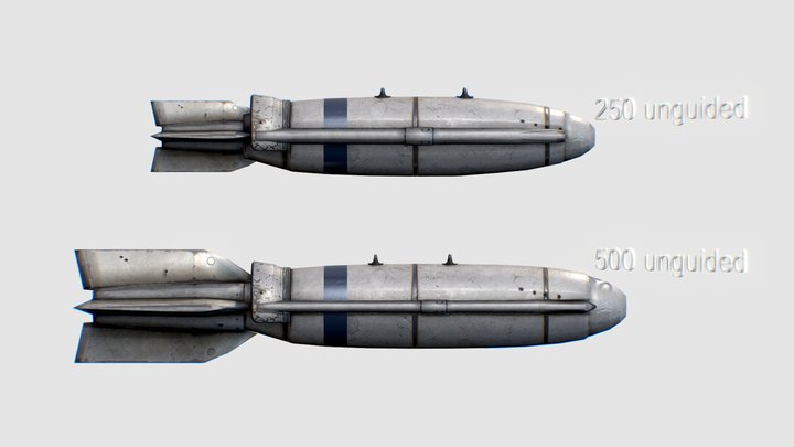Unguided-bomb 3D models - Sketchfab
