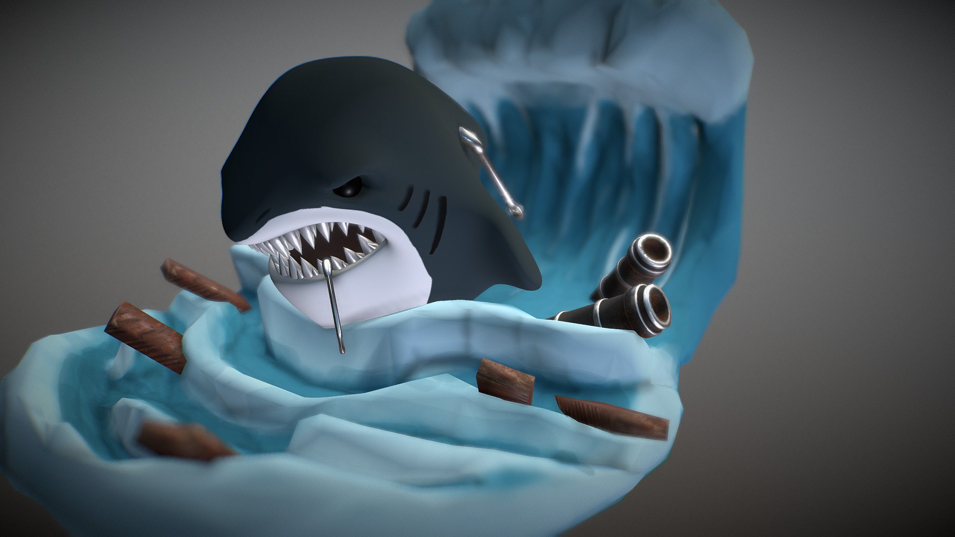 Shark_Waves - 3D model by John (@JohnHB) [fc65dab] - Sketchfab