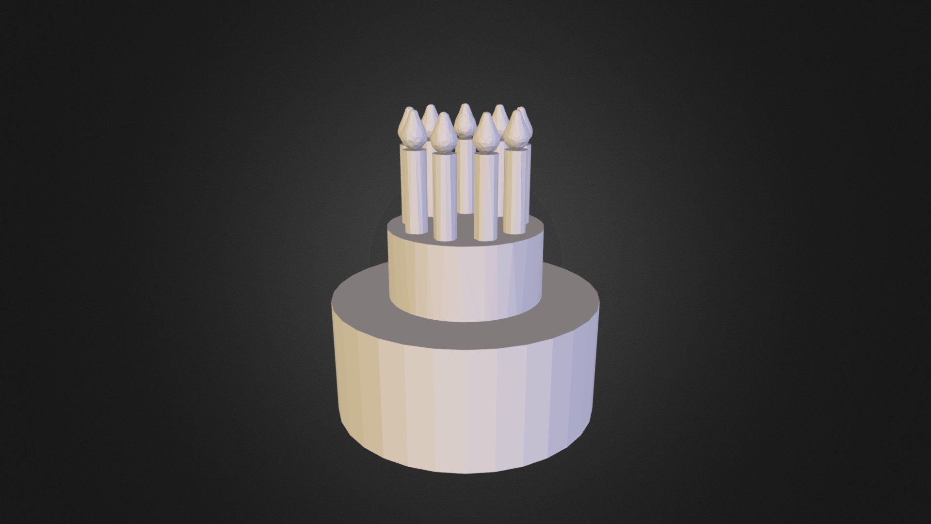 Birthday Cake - 3D model by 3dindustries [fc689b9] - Sketchfab