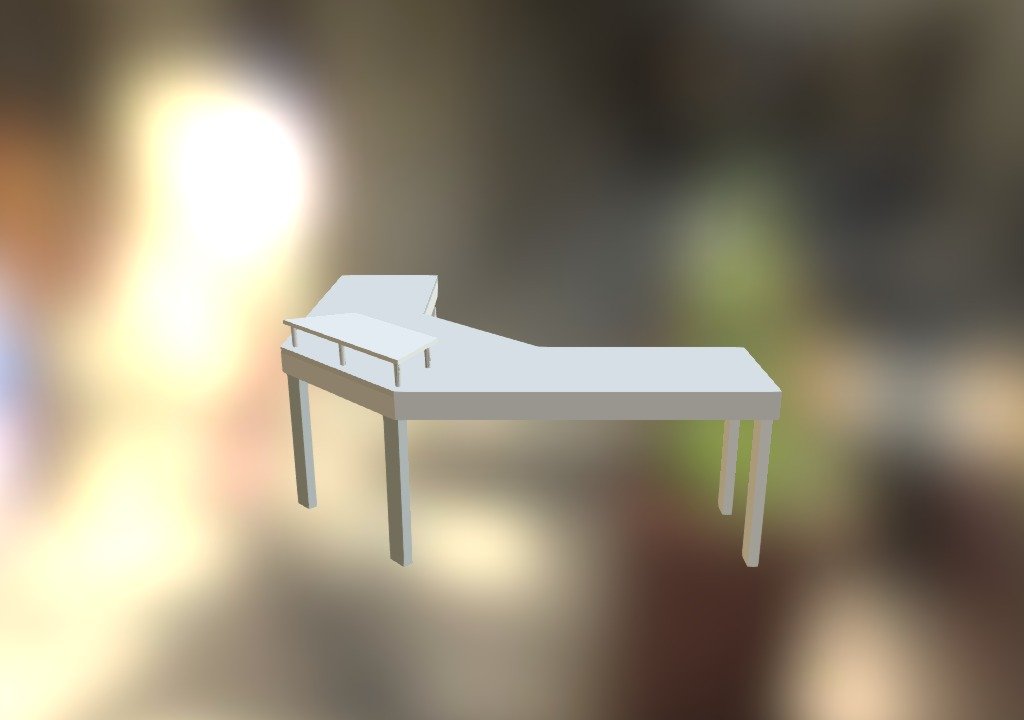 Computer Desk v.1 - 3D model by ranterbach [fc6ae1e] - Sketchfab
