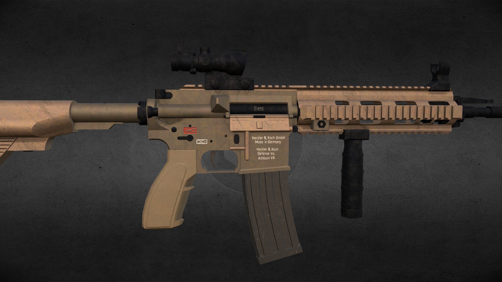 HK416 - Download Free 3D model by ltlailtlang [fc6aff4] - Sketchfab