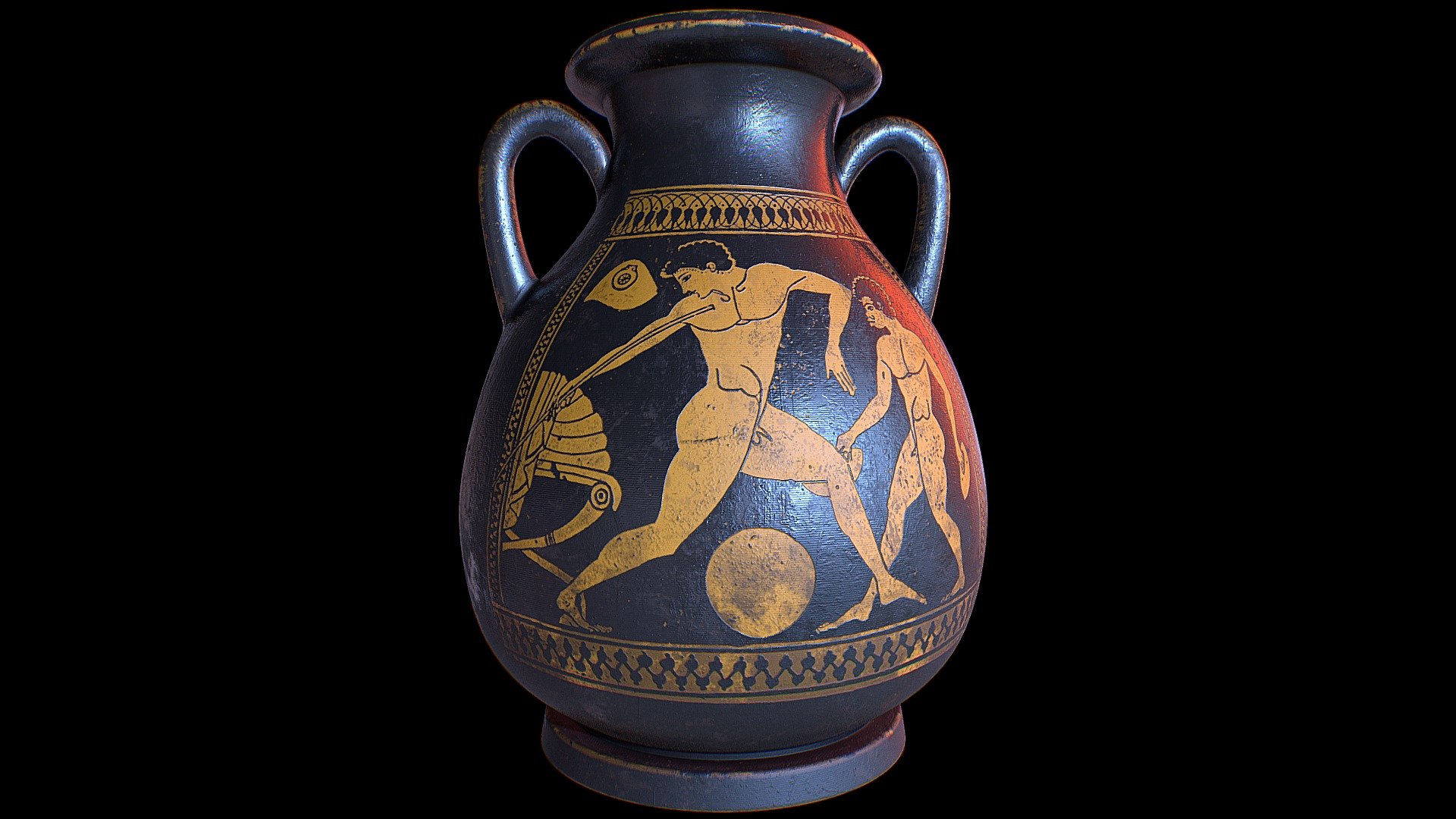 Greek pottery, amphora #1 - Buy Royalty Free 3D model by Brian Erbes ...