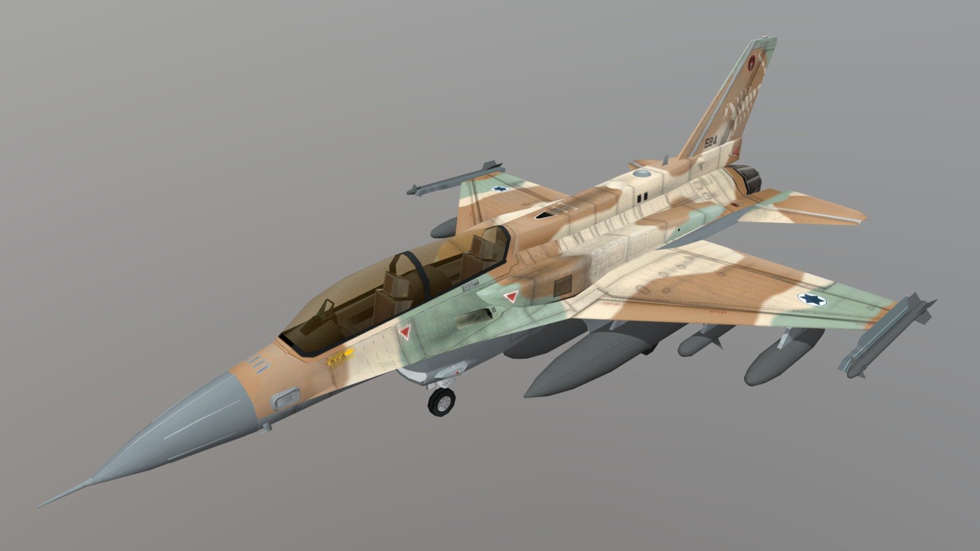 General Dynamics F16I Sufa - Buy Royalty Free 3D model by blackfirefilms [fc7f0d7] - Sketchfab Store