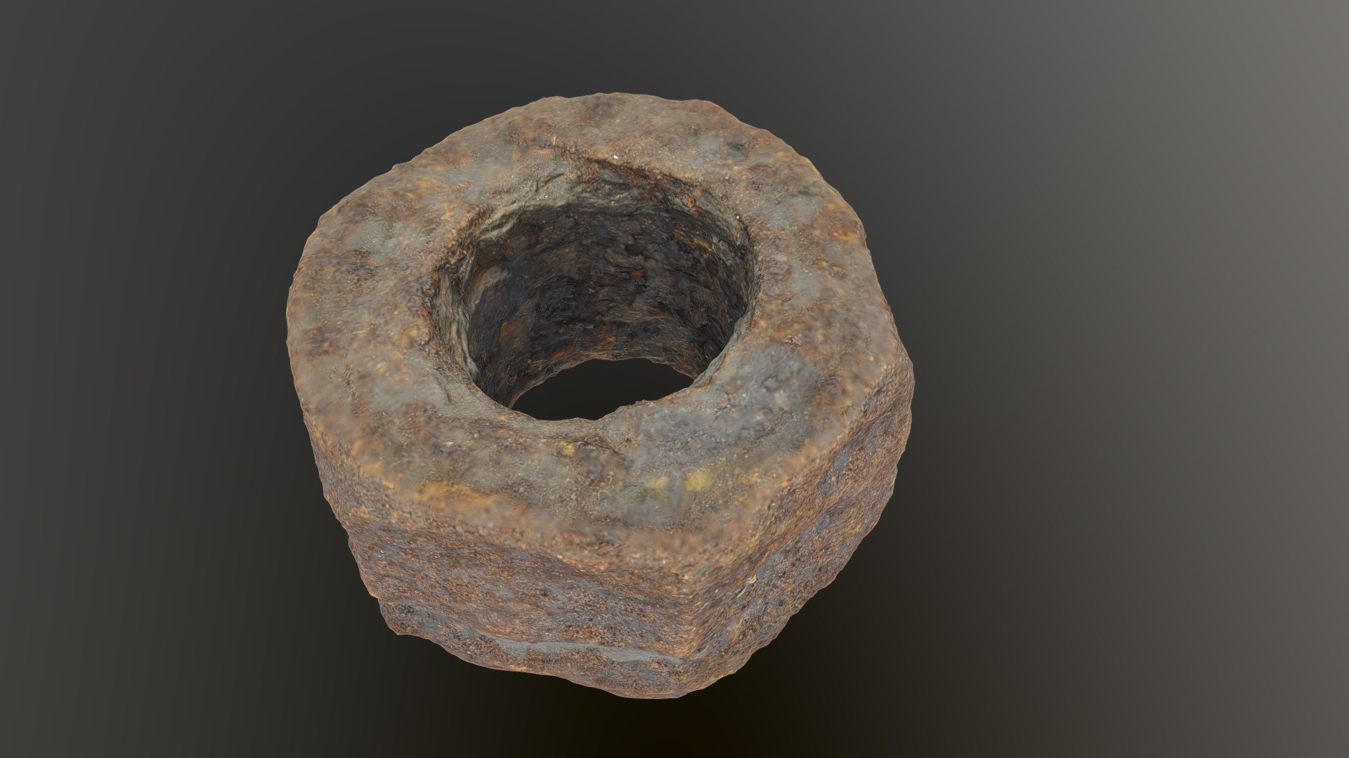Rusty nut - Download Free 3D model by Land of Iron (@landofiron ...