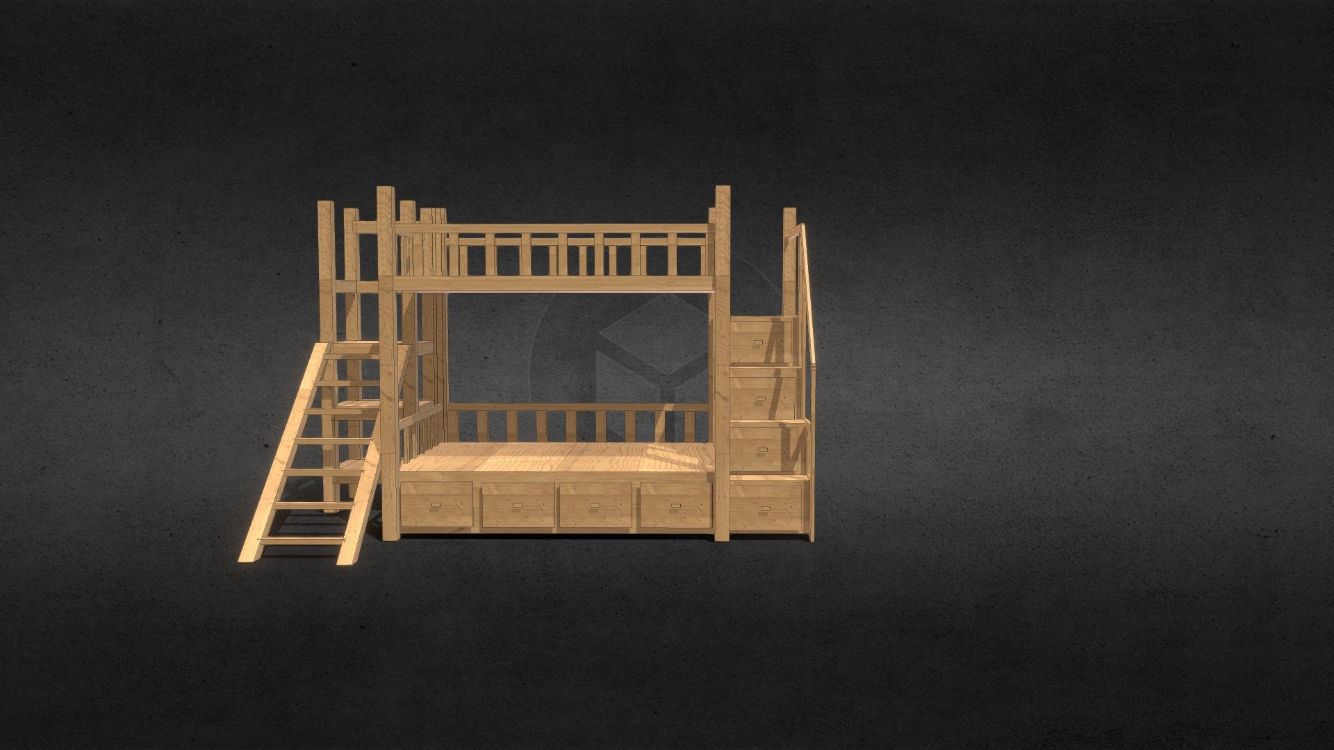Bed - Download Free 3D model by litchi9121 [fc82944] - Sketchfab