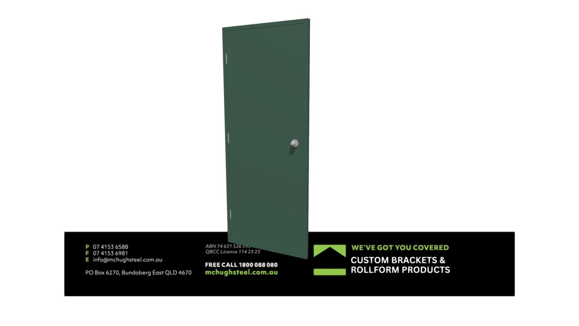 PADSCN PA Door 820 Double Skin Cottage Green - 3D model by mchughsteel ...
