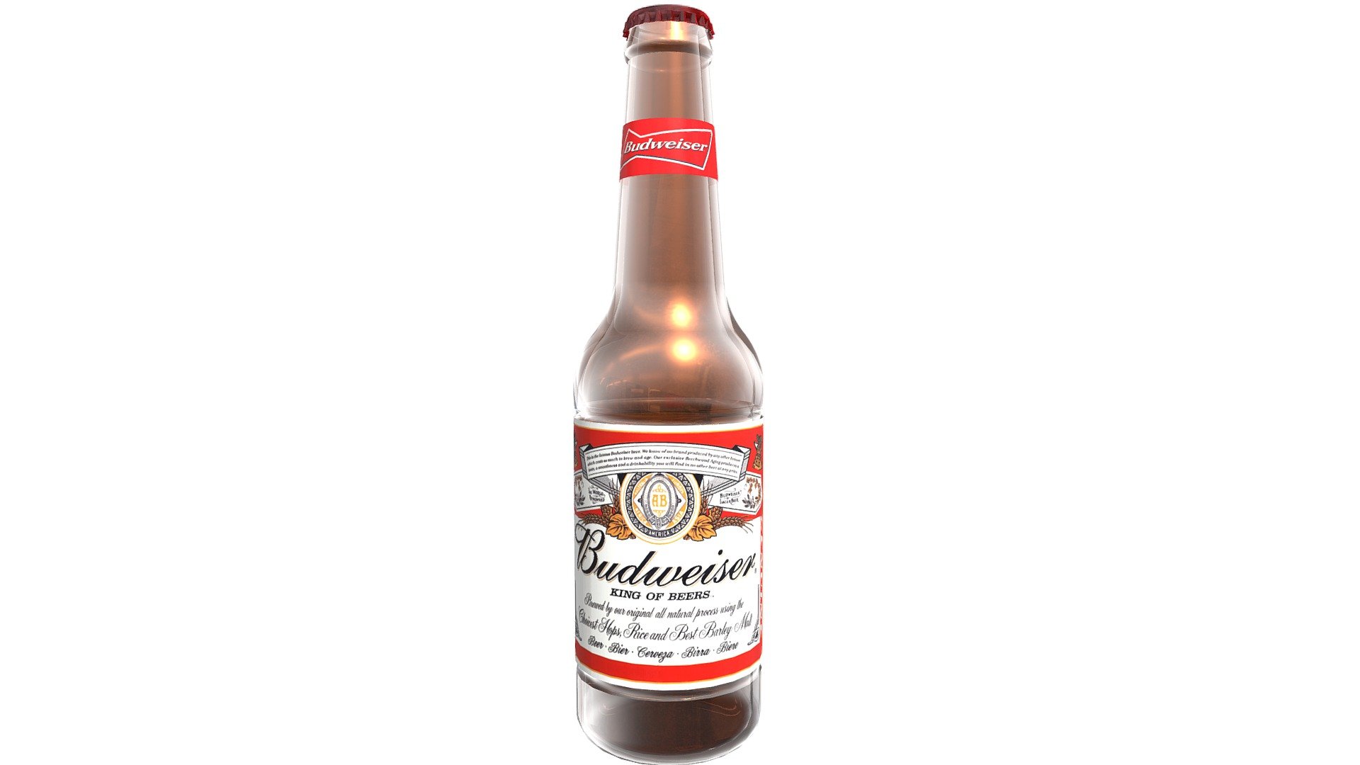 Budweiser Beer Bottle - Buy Royalty Free 3D model by Studio Lab ...