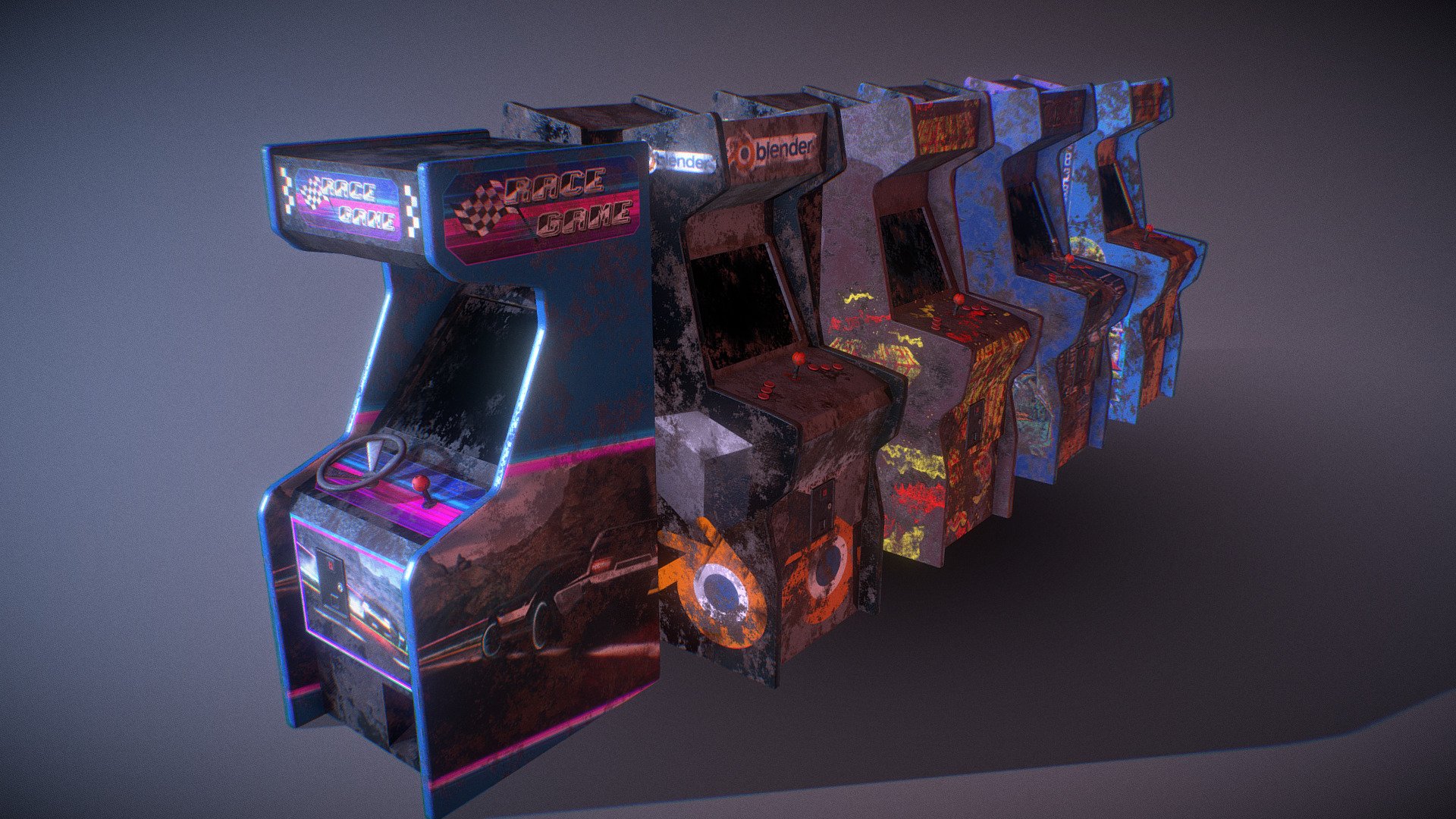 Old Arcade Cabinets - Download Free 3D model by Hrvoje Wächter ...