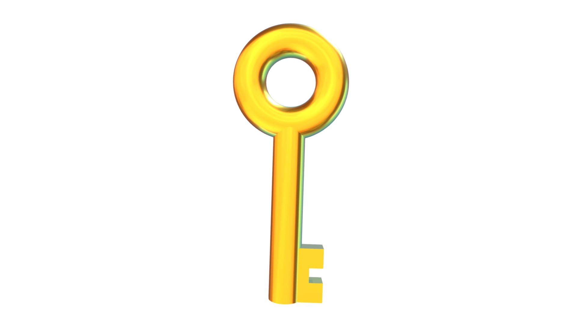 Simple Gold Key - Download Free 3D model by Konvenienz (@konvenienzapps ...
