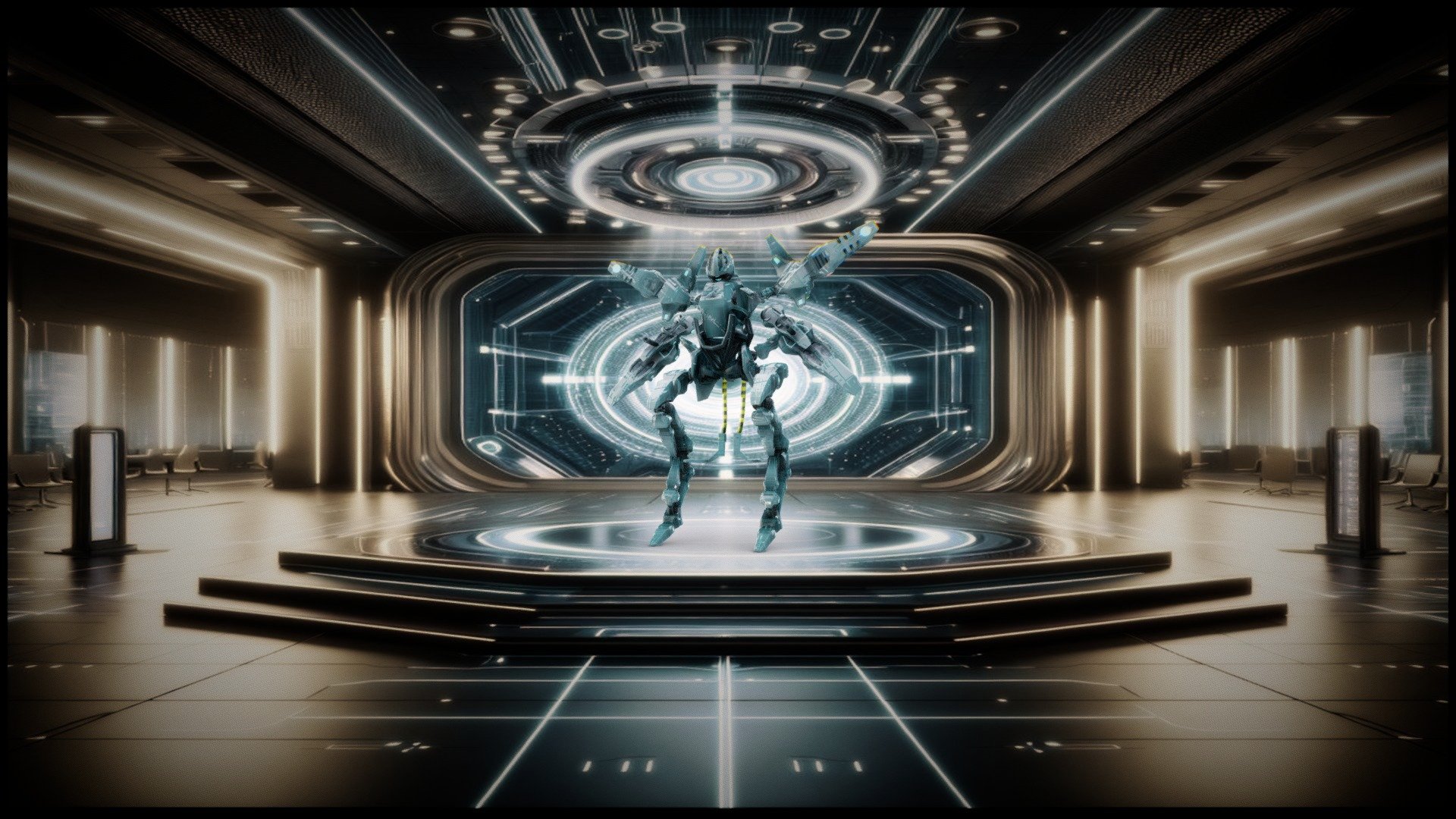 Sci FI Base Scene With mech - 3D model by VertaScan [fc8b3af] - Sketchfab