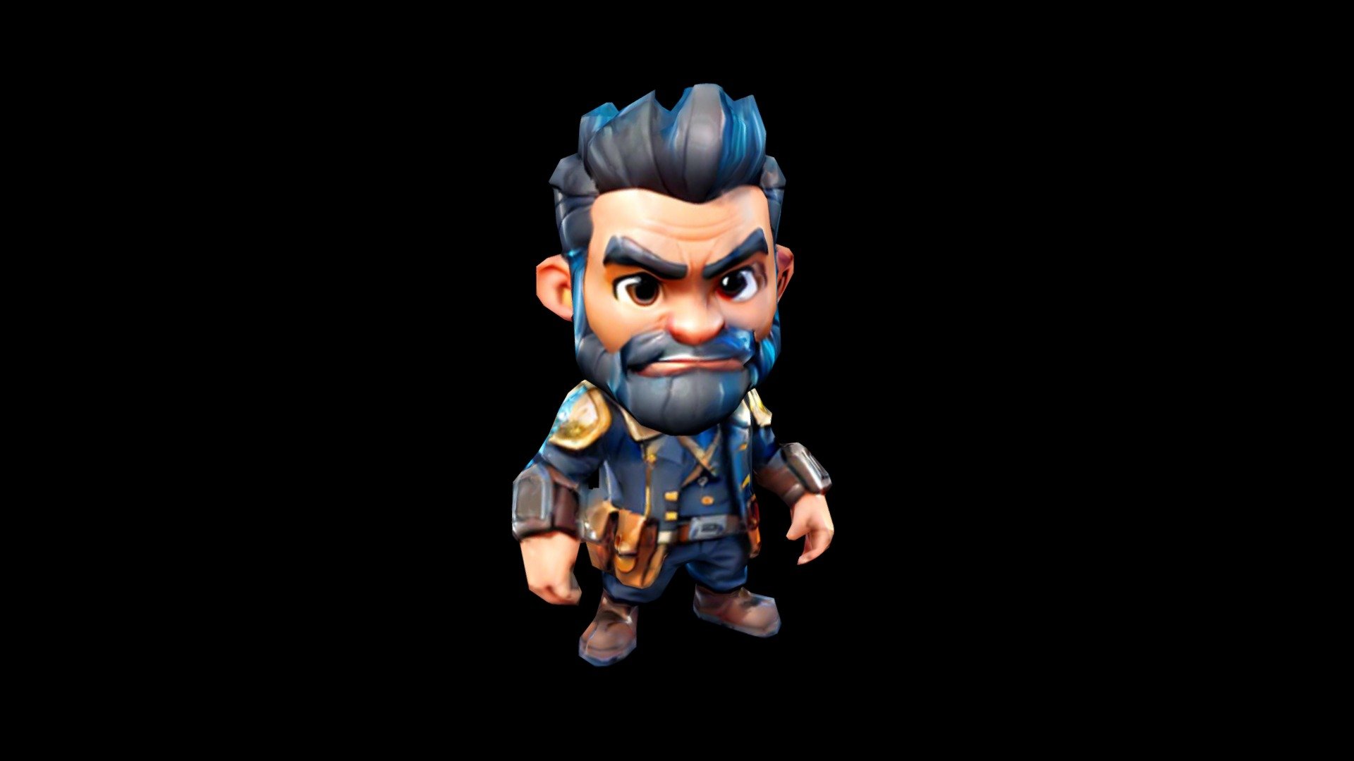 "Electric Blue Animated Toy Character" Cartoon T - Download Free 3D ...