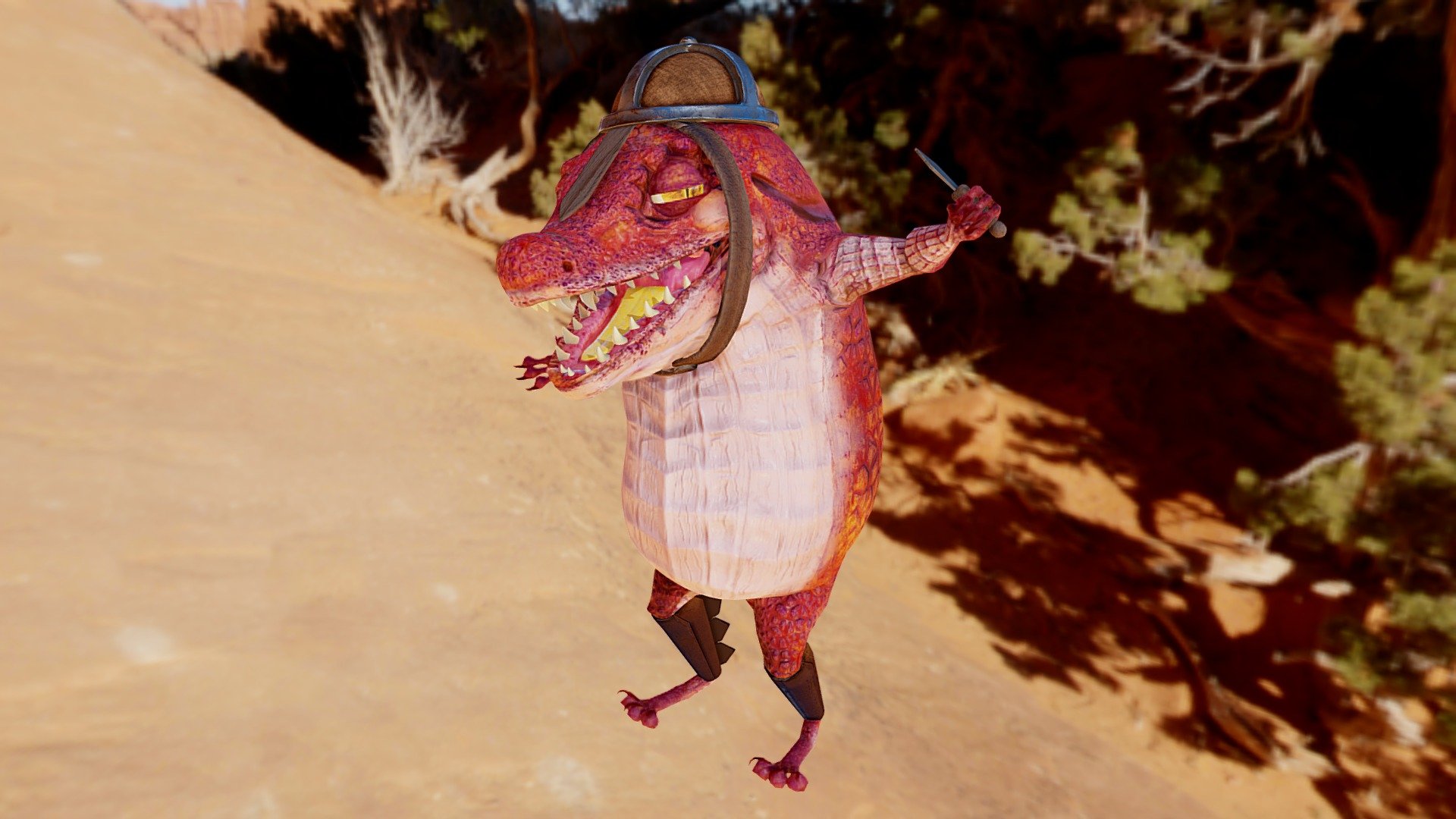 Croco bandit - 3D model by Esteban.Idrovo [fc9681b] - Sketchfab