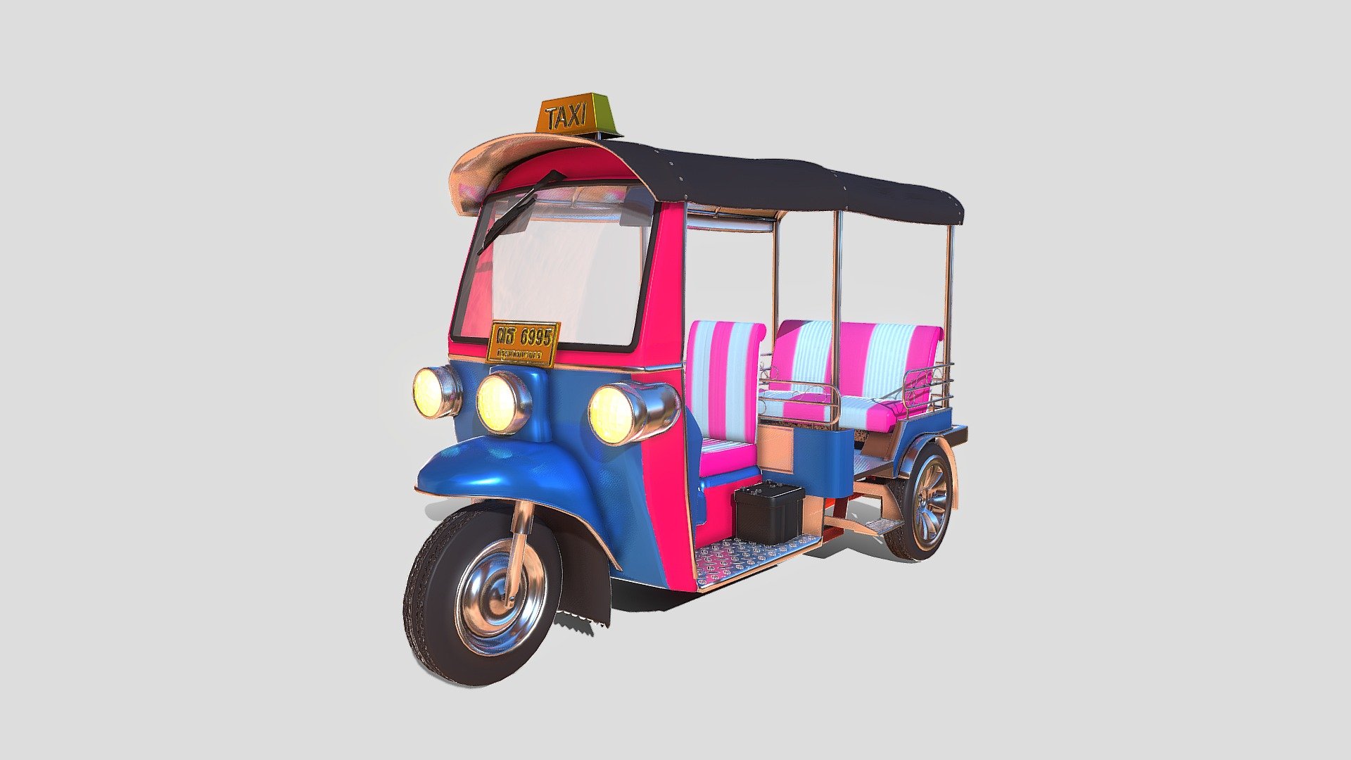 Tuk Tuk - Buy Royalty Free 3D model by Phaedrus [fc96a07] - Sketchfab Store