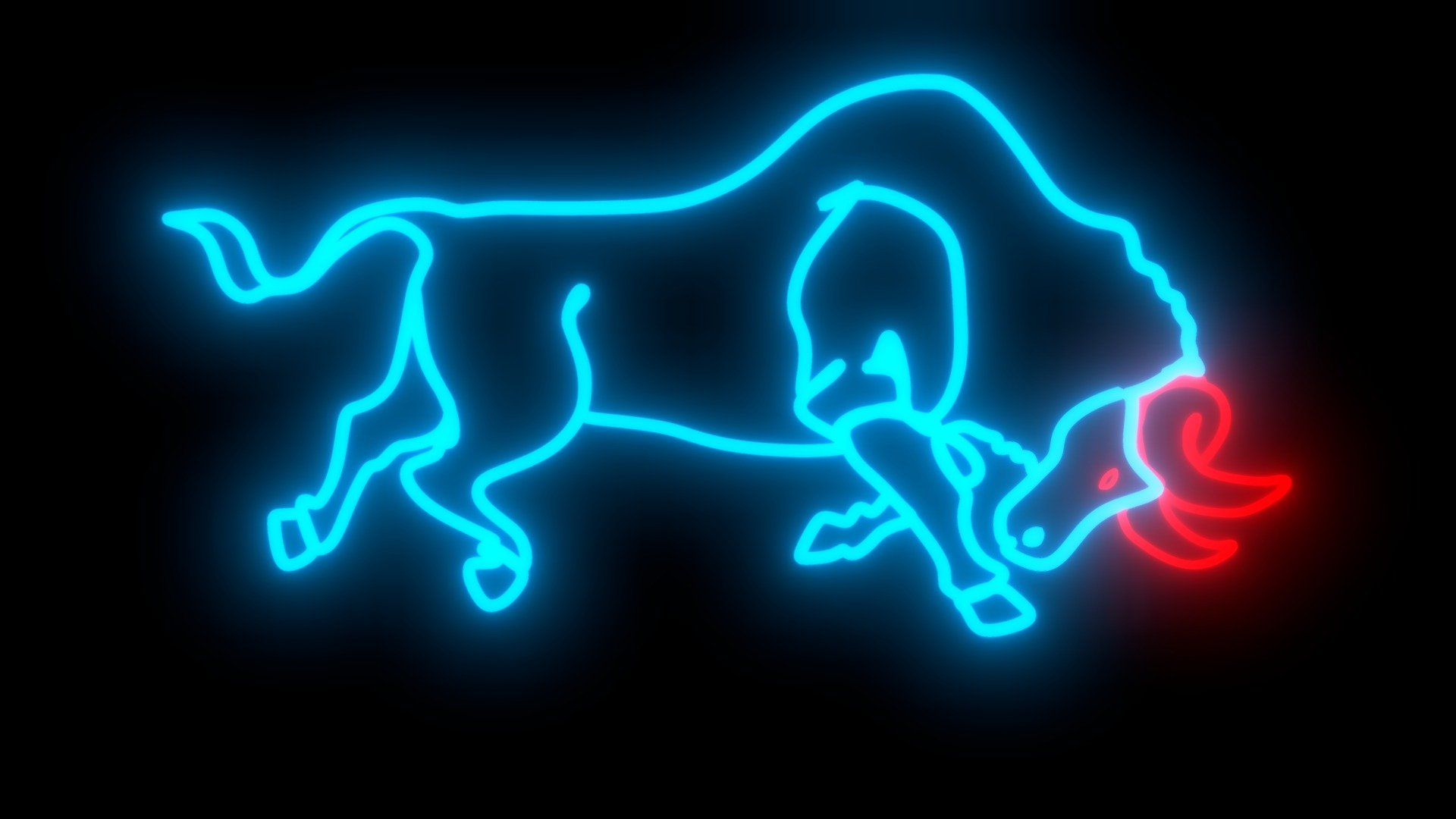 Bull Neon Sign- - Download Free 3D model by ︻デ𝔃𝓲𝓪 𝓾𝓵𝓵𝓪𝓱═══━一 ...
