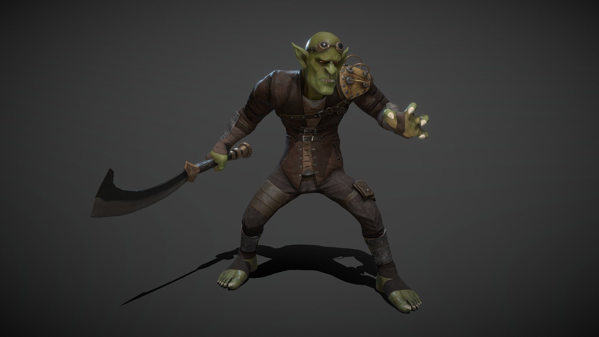 Goblin Warrior | In-Game - 3D Character - 3D model by William Weimer ...