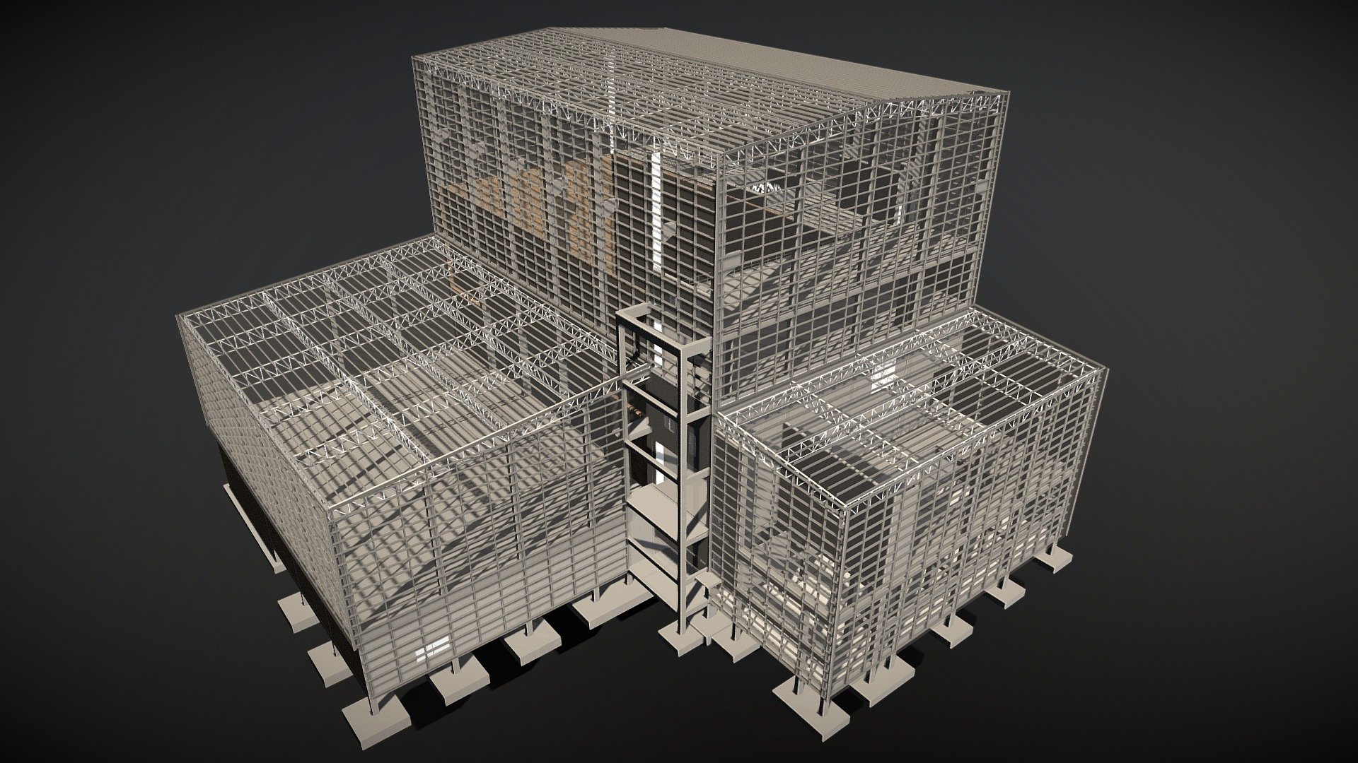 Factory building 24i07 - Buy Royalty Free 3D model by Jinda (@jindaarch ...