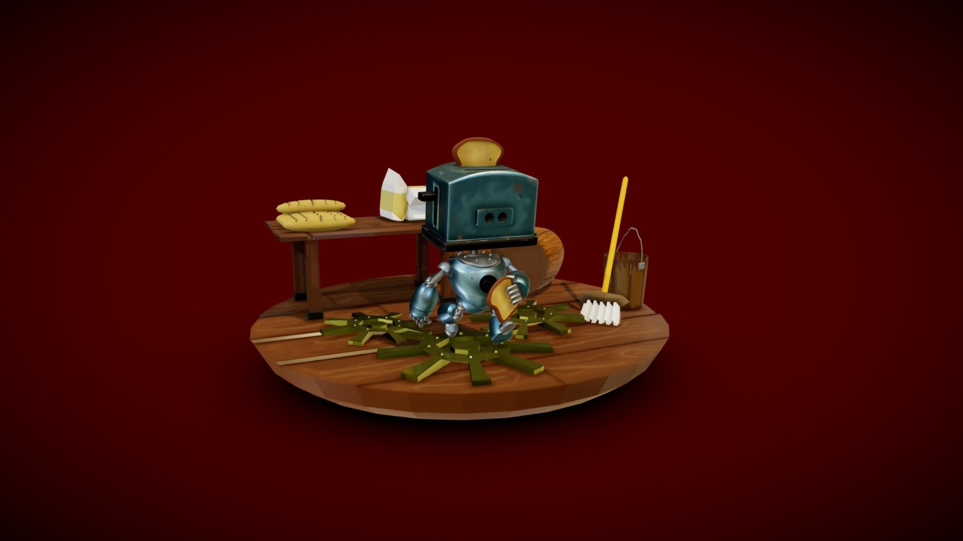 Robot toaster 3D Diorama - 3D model by Jennifer Pereira ...