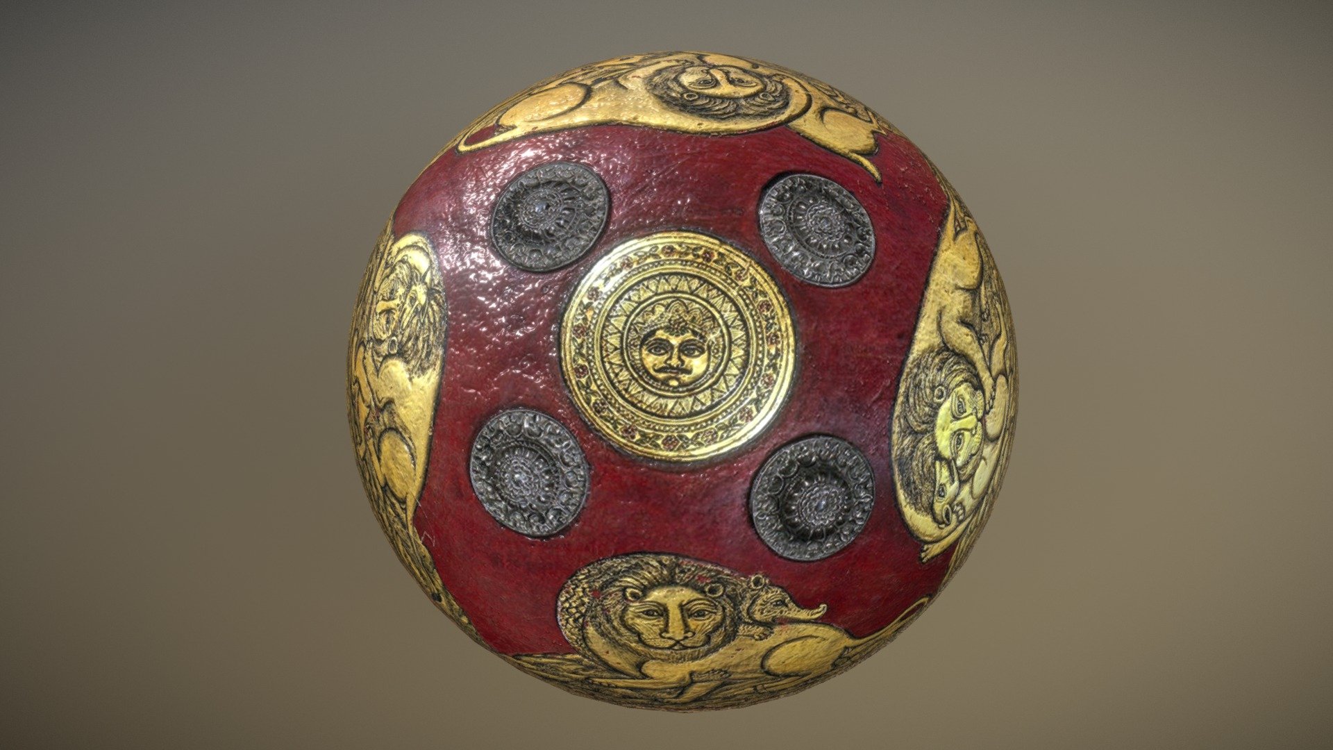 Indian dhal (shield), 19th century - Download Free 3D model by Pedram ...