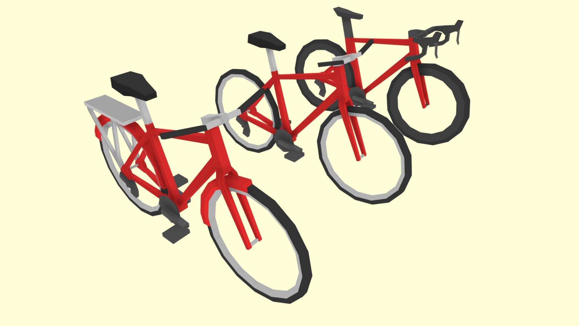 Ultra Low Poly Bicycles | set of 3 - Download Free 3D model by ...