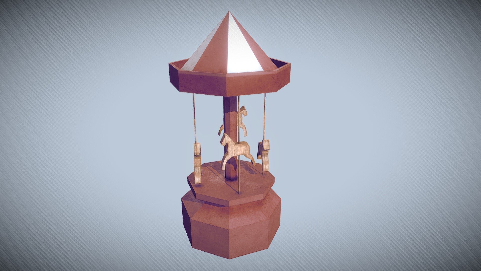 Wooden carousel - 3D model by The Moyai (@Eagger) [fca3b4d] - Sketchfab