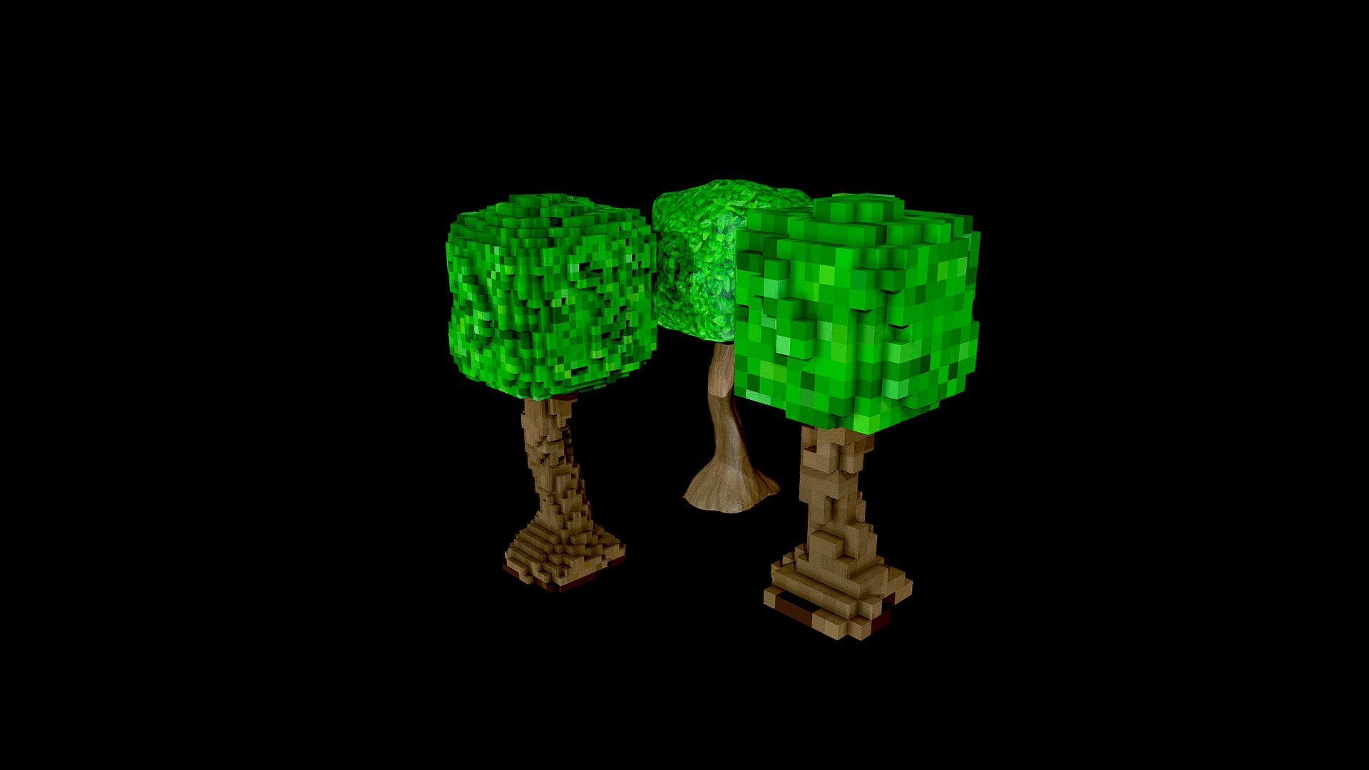 trees voxel art - Buy Royalty Free 3D model by flarar-01 (@flarar ...
