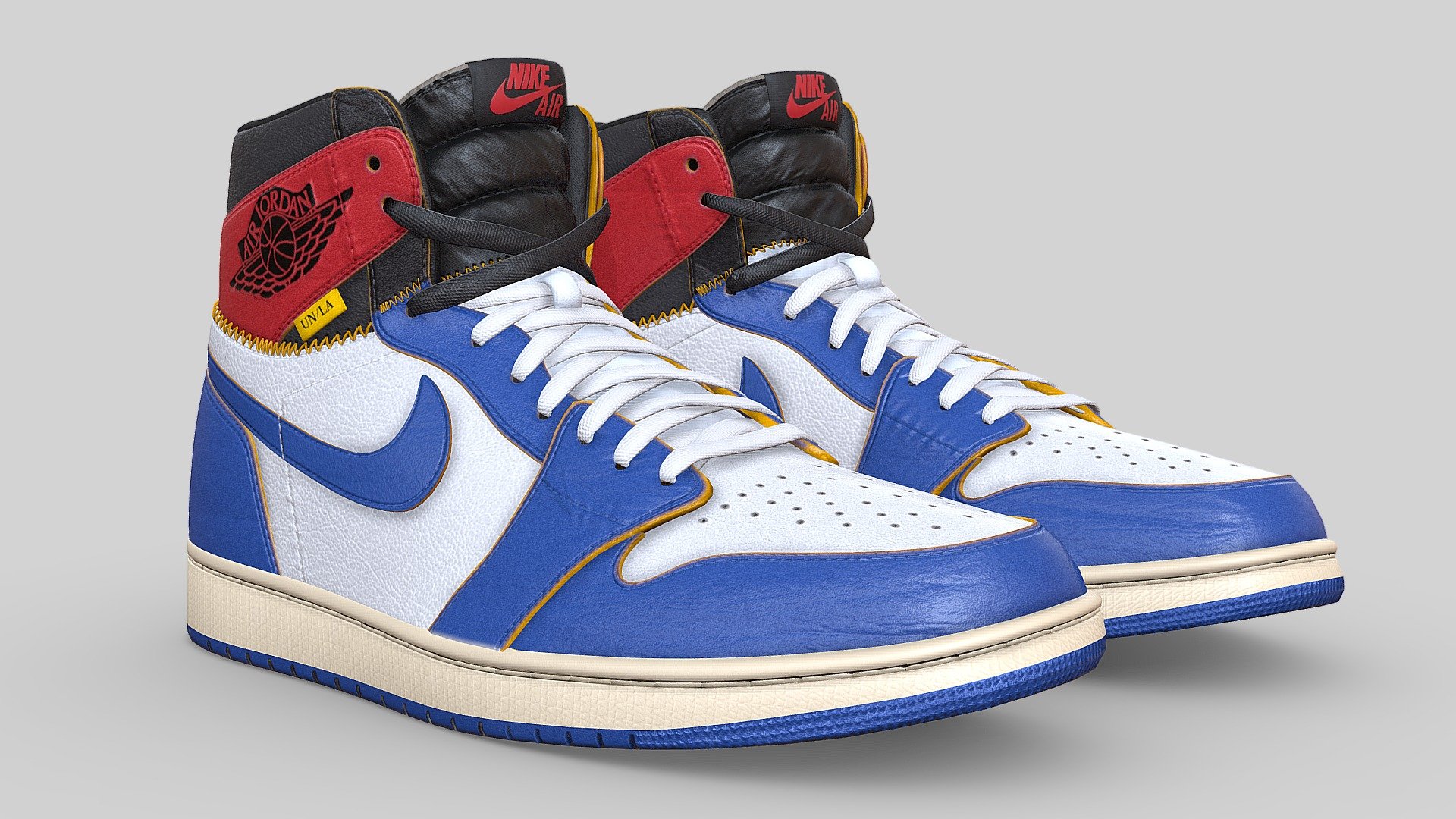 Jordan 1 Union LA Storm Blue Game Ready - 3D model by Joe-Wall ...