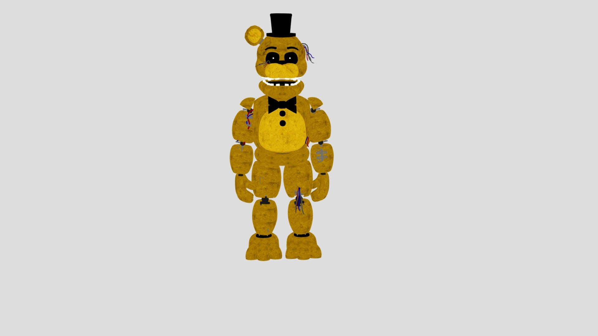 FNaF 2 Withered Golden Freddy - Download Free 3D model by Fall guys ...