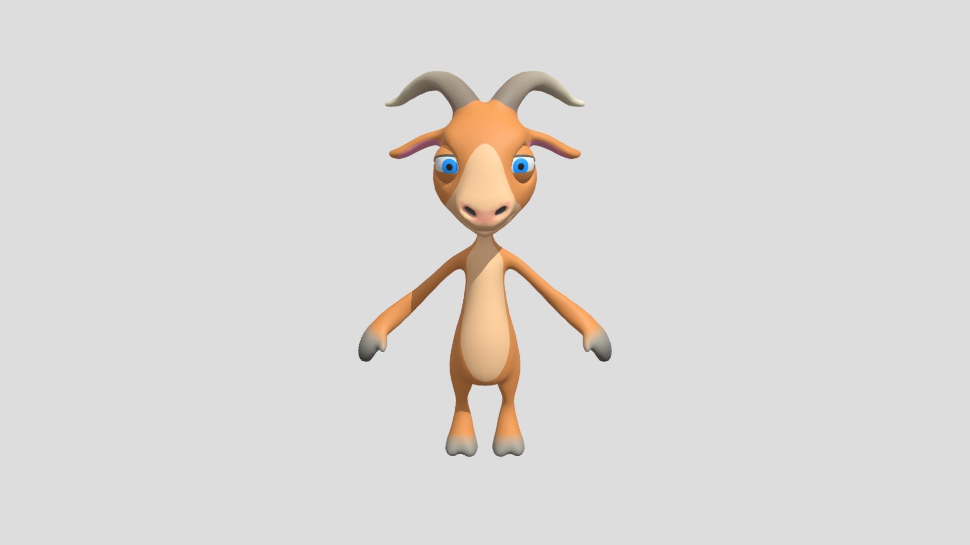 Stylized cartoon anthropomorphic goat 3D model - 3D model by idevilal ...