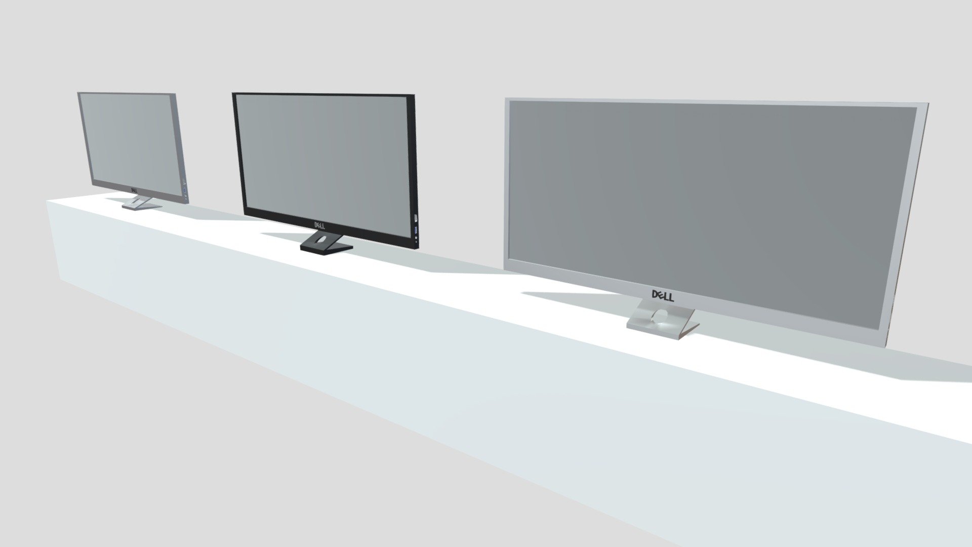Modern Multi-Screen Workstation Design - Download Free 3D model by ...
