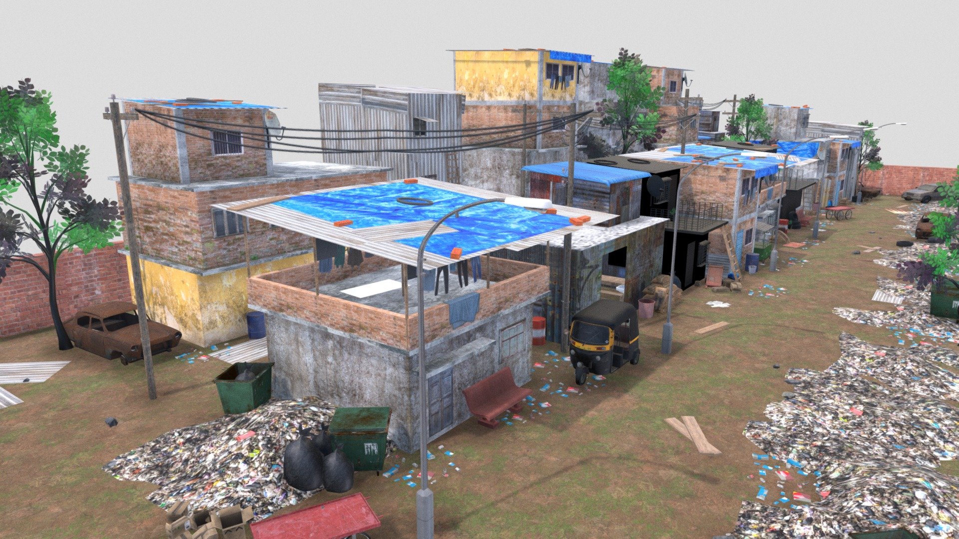 Slum Mumbai - 3D model by Kamesh.Hamare [fcb32c1] - Sketchfab