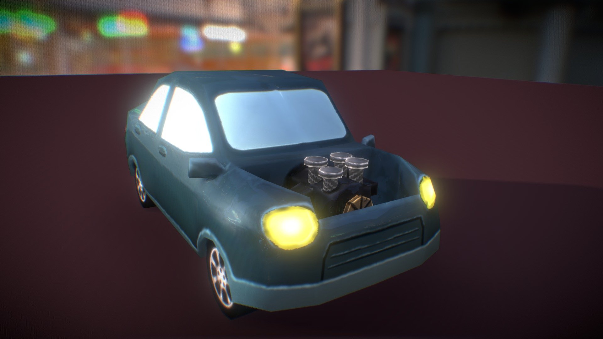 Super Low-Poly Car Animated - 3D model by victorvan19 [fcb4bde] - Sketchfab