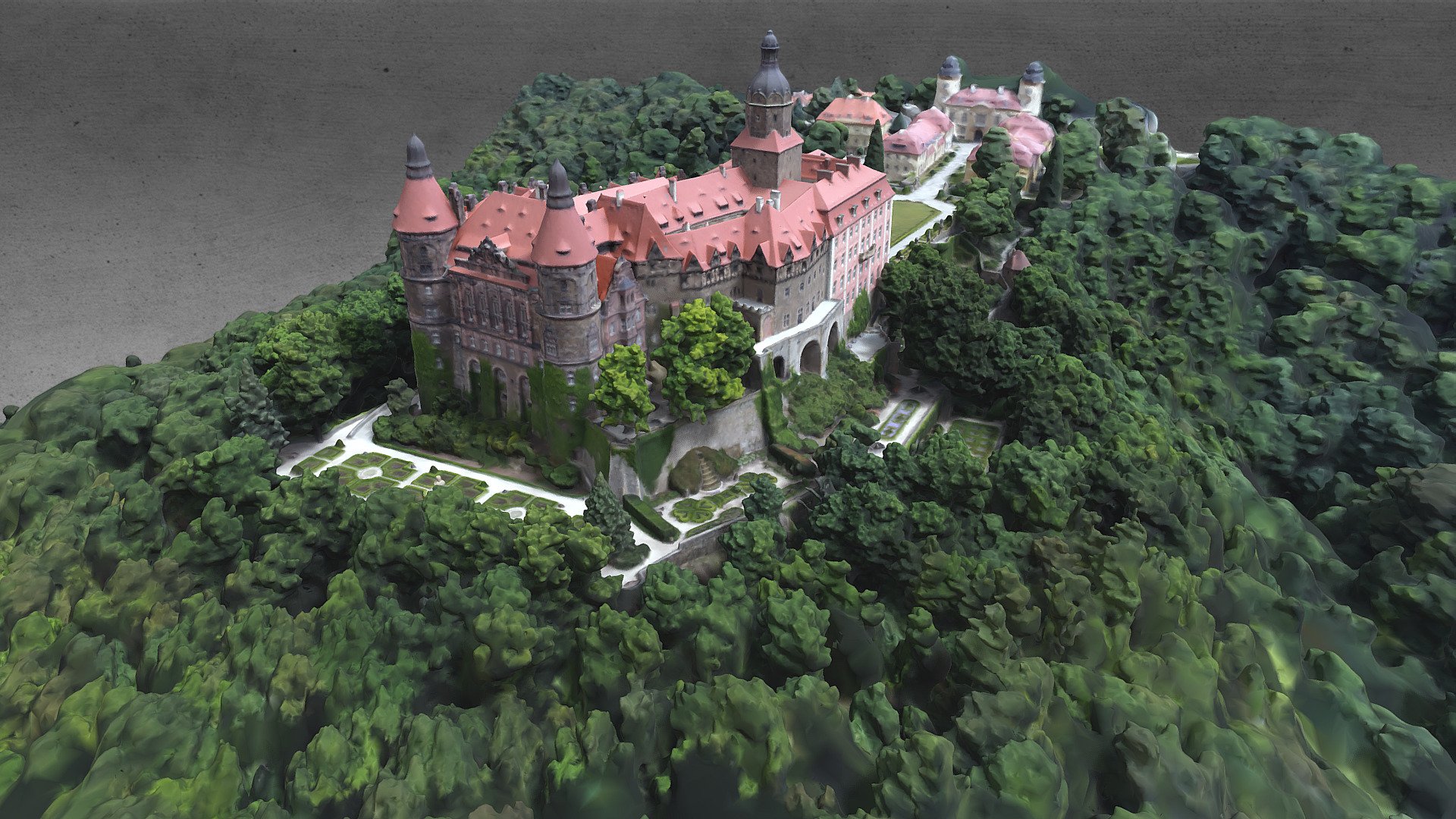 Zamek Książ - 3D model by "Sferyczny" M.P. Jurzak (@MichalJurzak ...