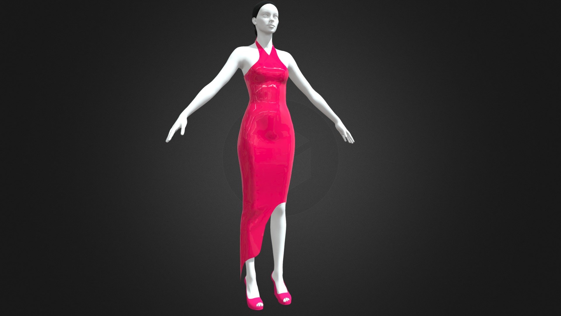Dress_v020 - Download Free 3D model by samsikua [fcb8bcd] - Sketchfab