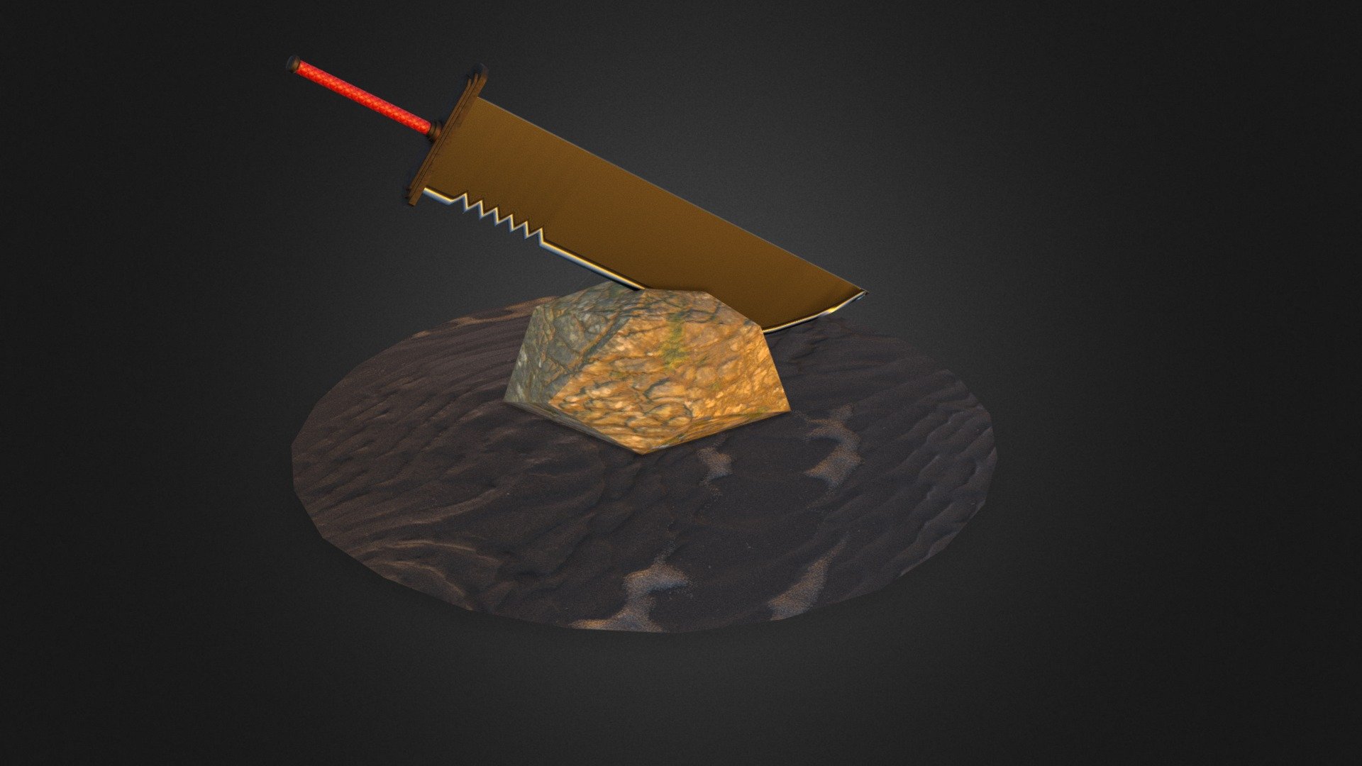 Stylized Sword In stone - Low-poly GameReady - Buy Royalty Free 3D ...