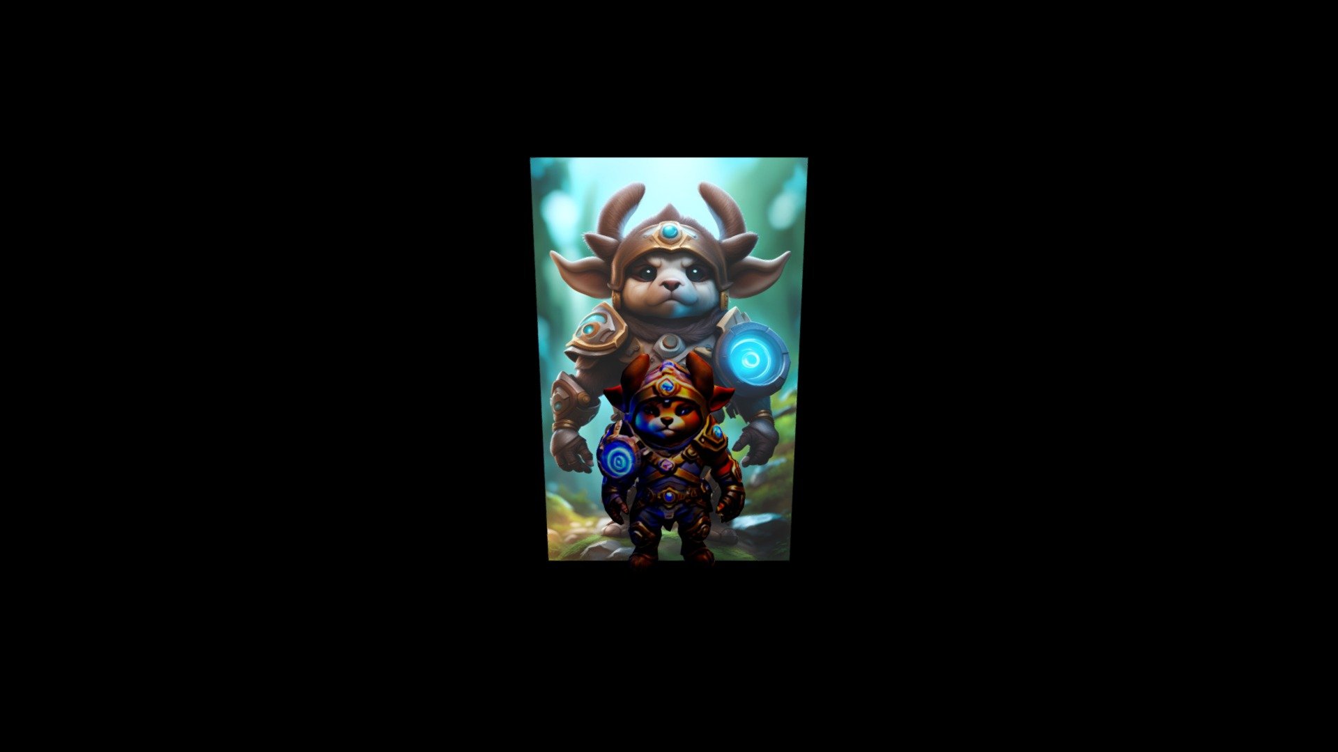 A Cartoon Goat Warrior A cartoon goat wear - Download Free 3D model by ...
