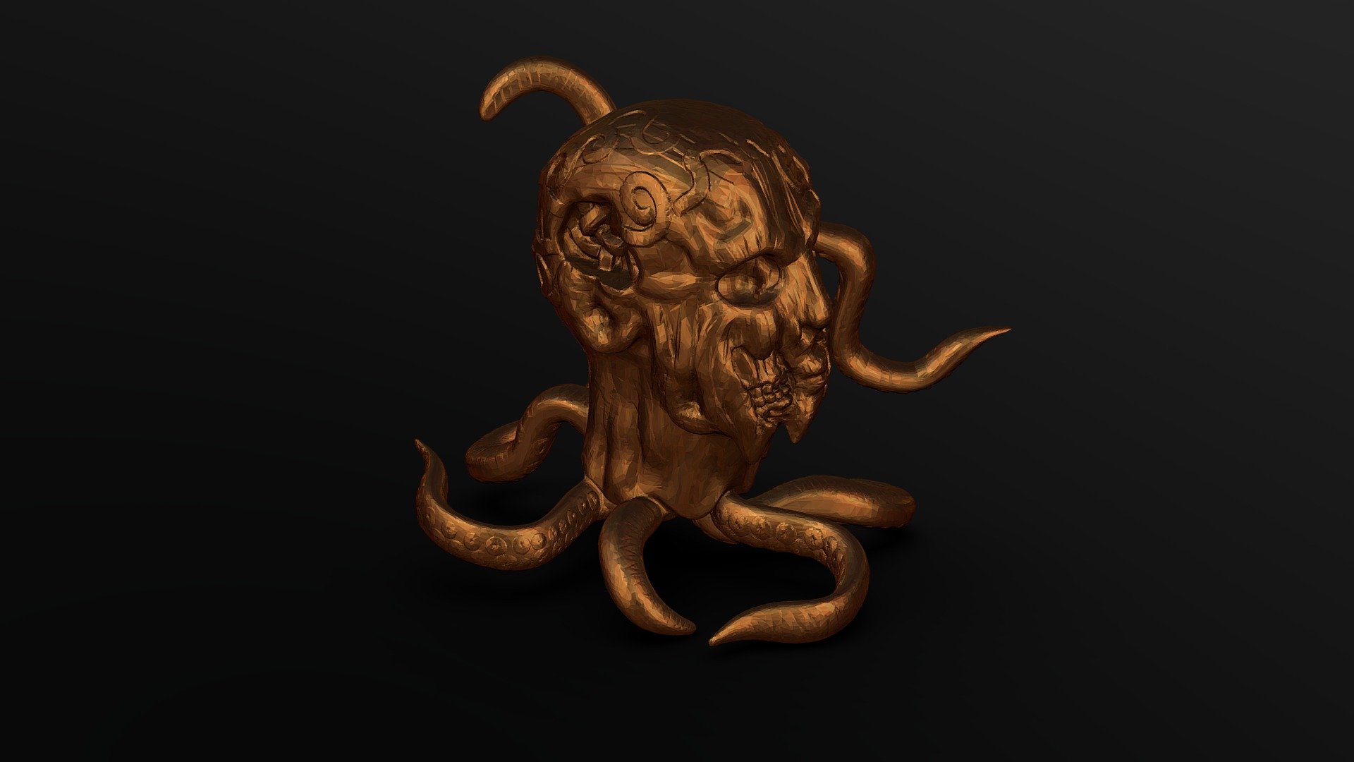 Octo Head Ver 2 - Bronze - Download Free 3D model by Chaitanya Krishnan ...