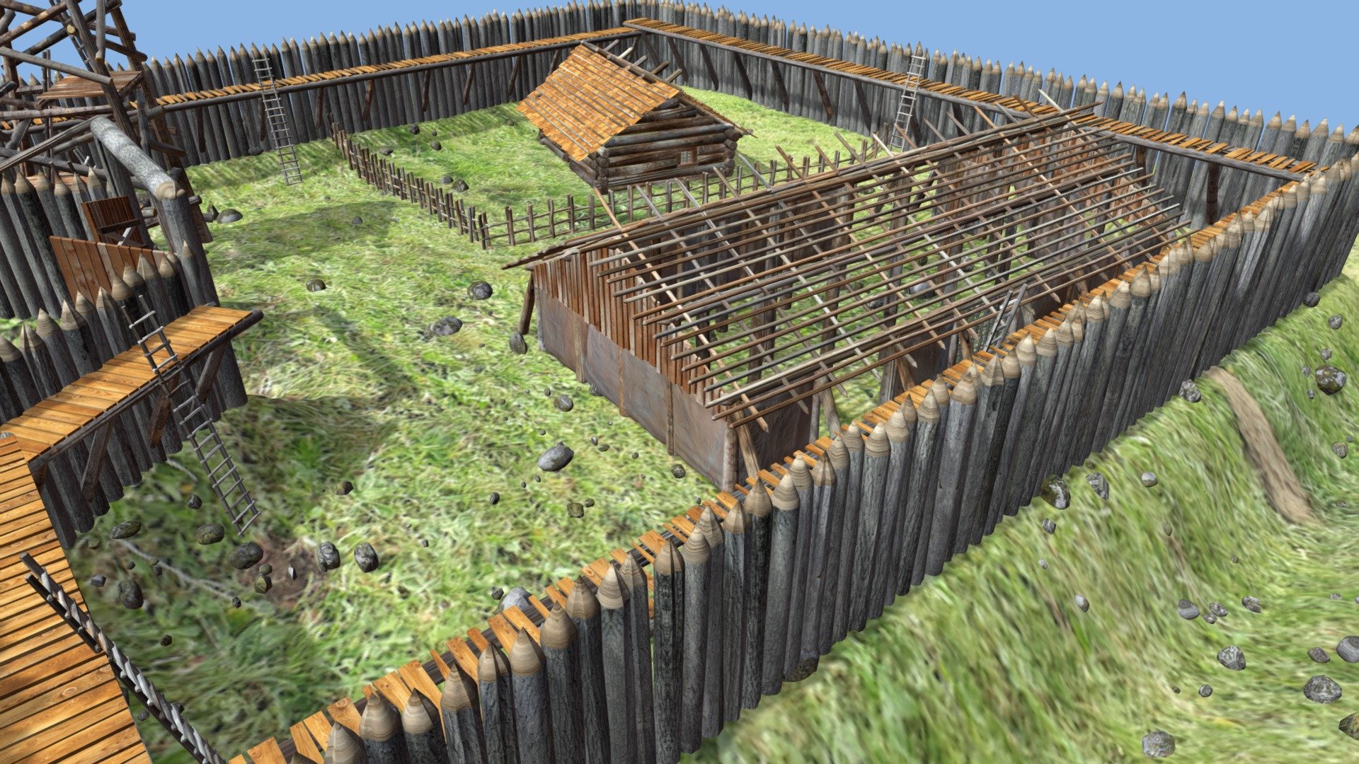 Viking Fortress - 3D model by Sereib [fcbc41c] - Sketchfab