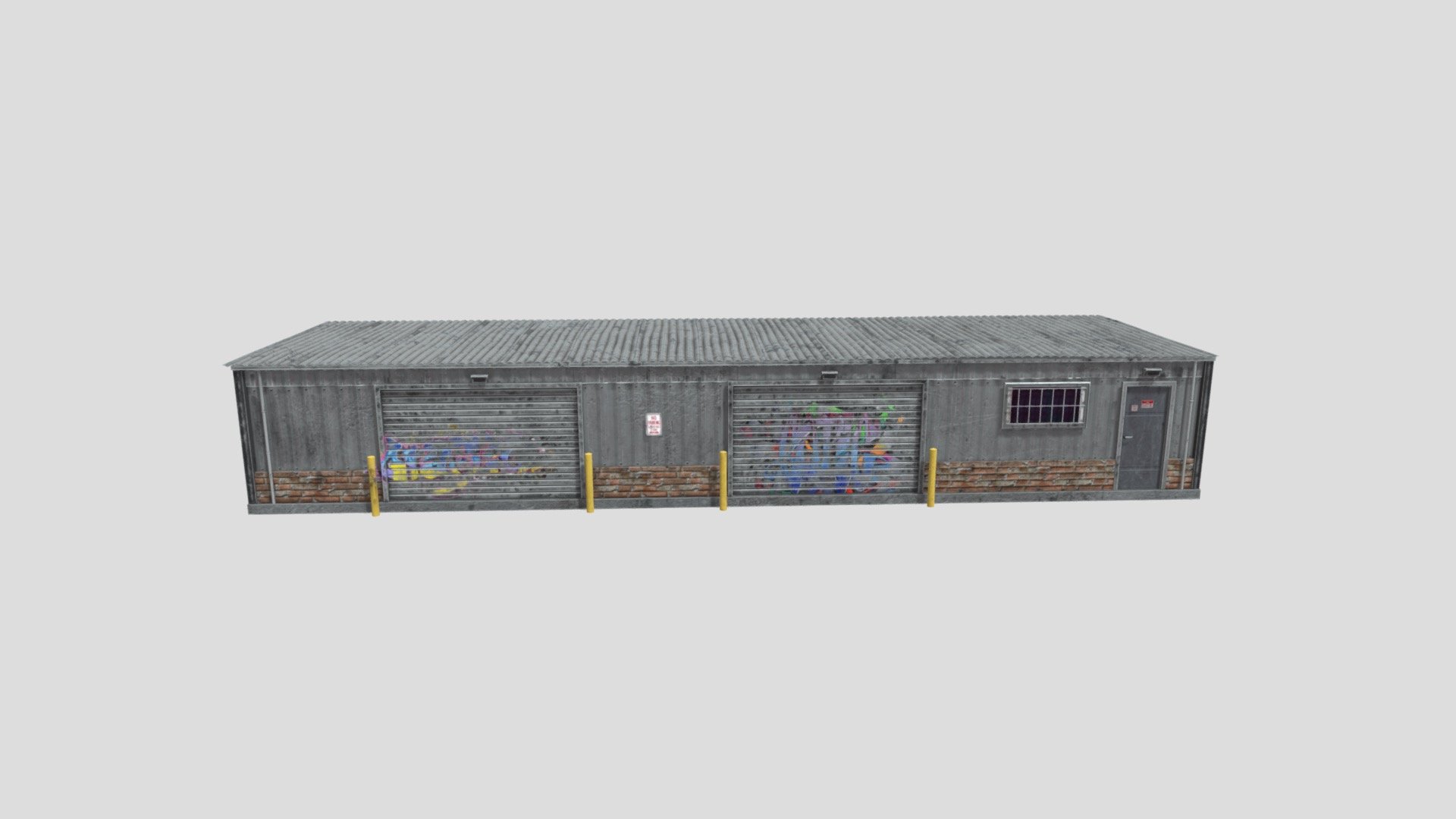 Small Industrial Utility Garage 4K and 2K - Buy Royalty Free 3D model ...