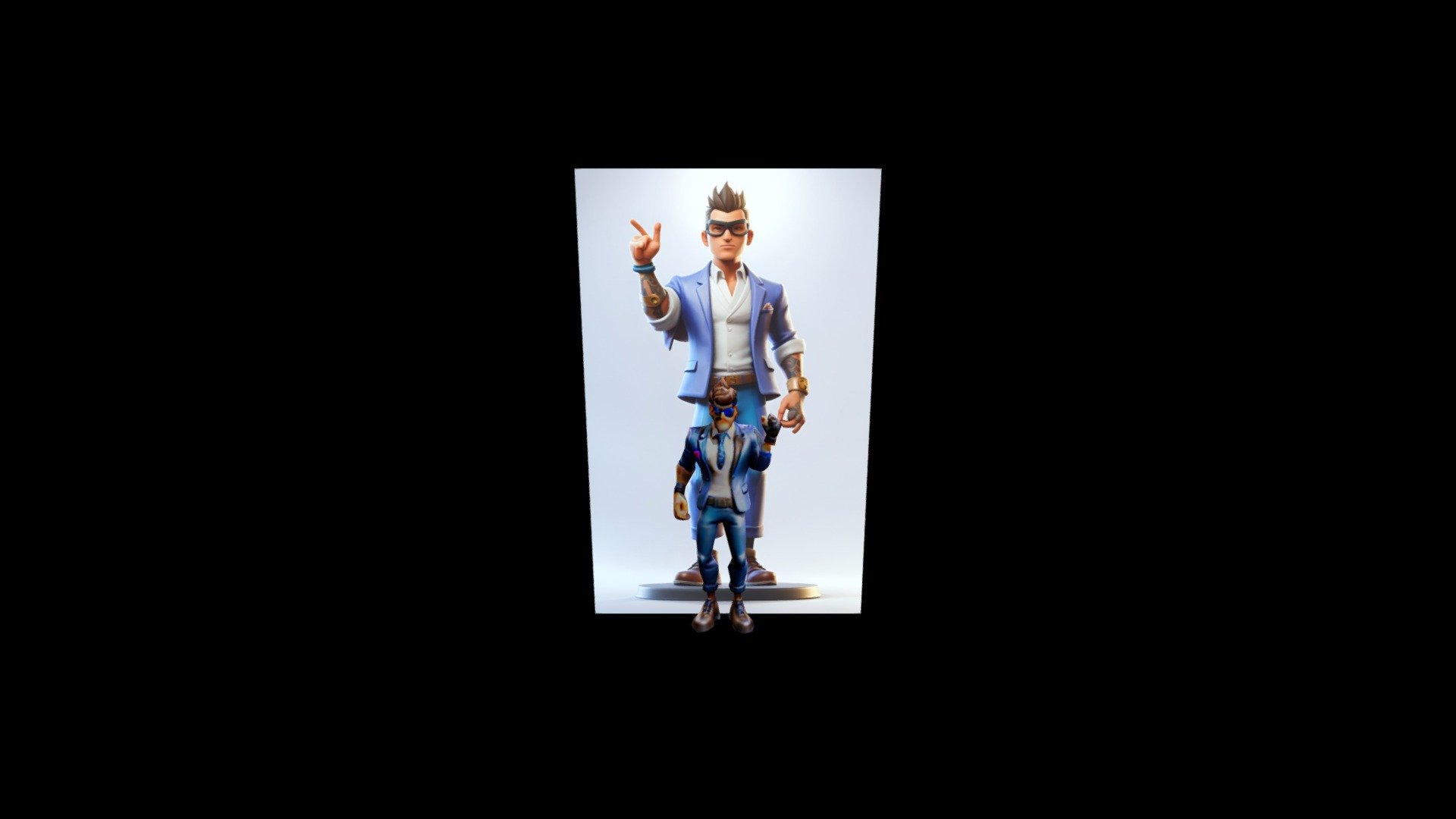 a toy figure of a man in a suit, neymar in fortn - Download Free 3D ...