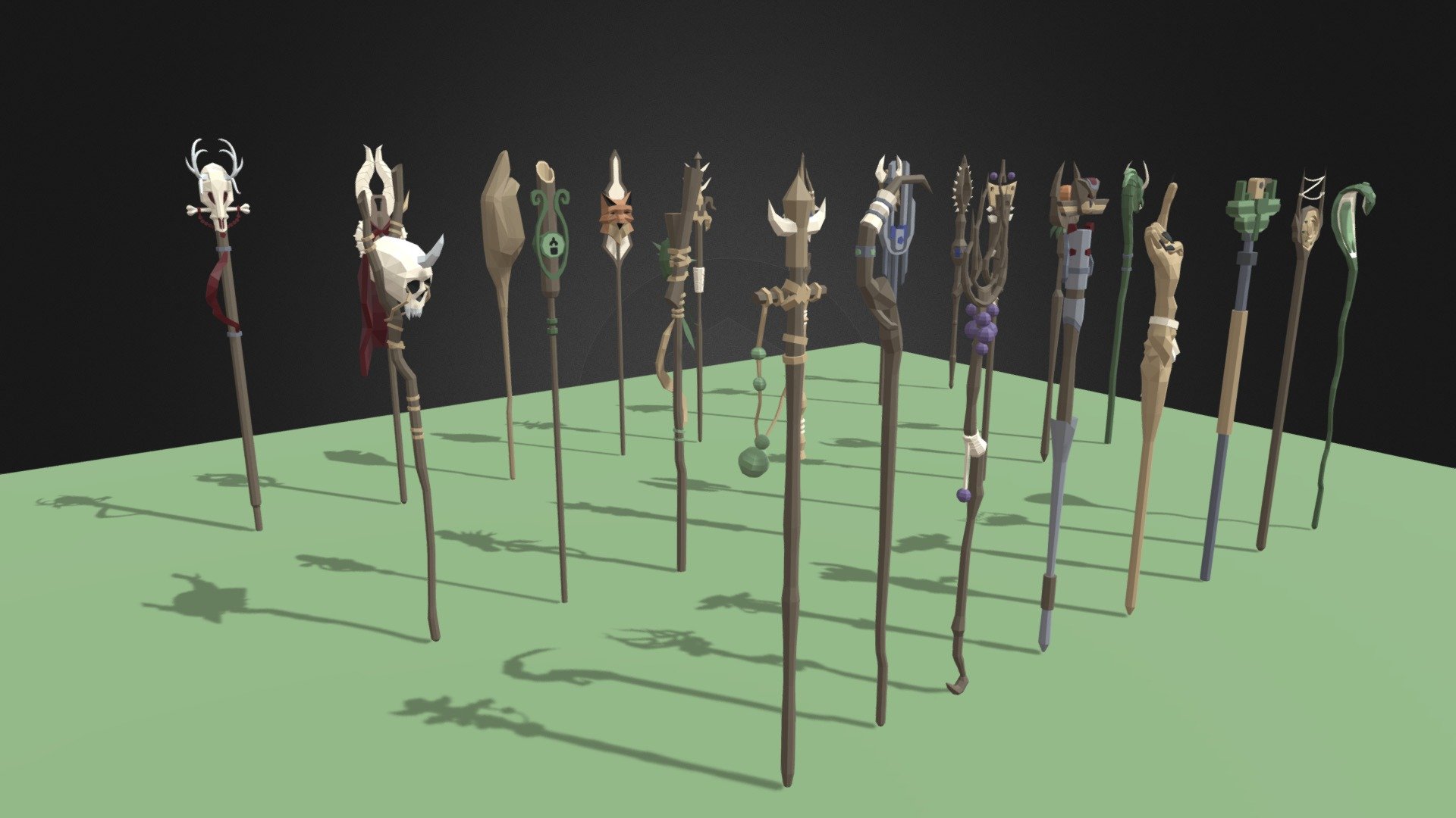 Cane 3D low Poly Pack - 3D model by craftpix_net [fcc7713] - Sketchfab