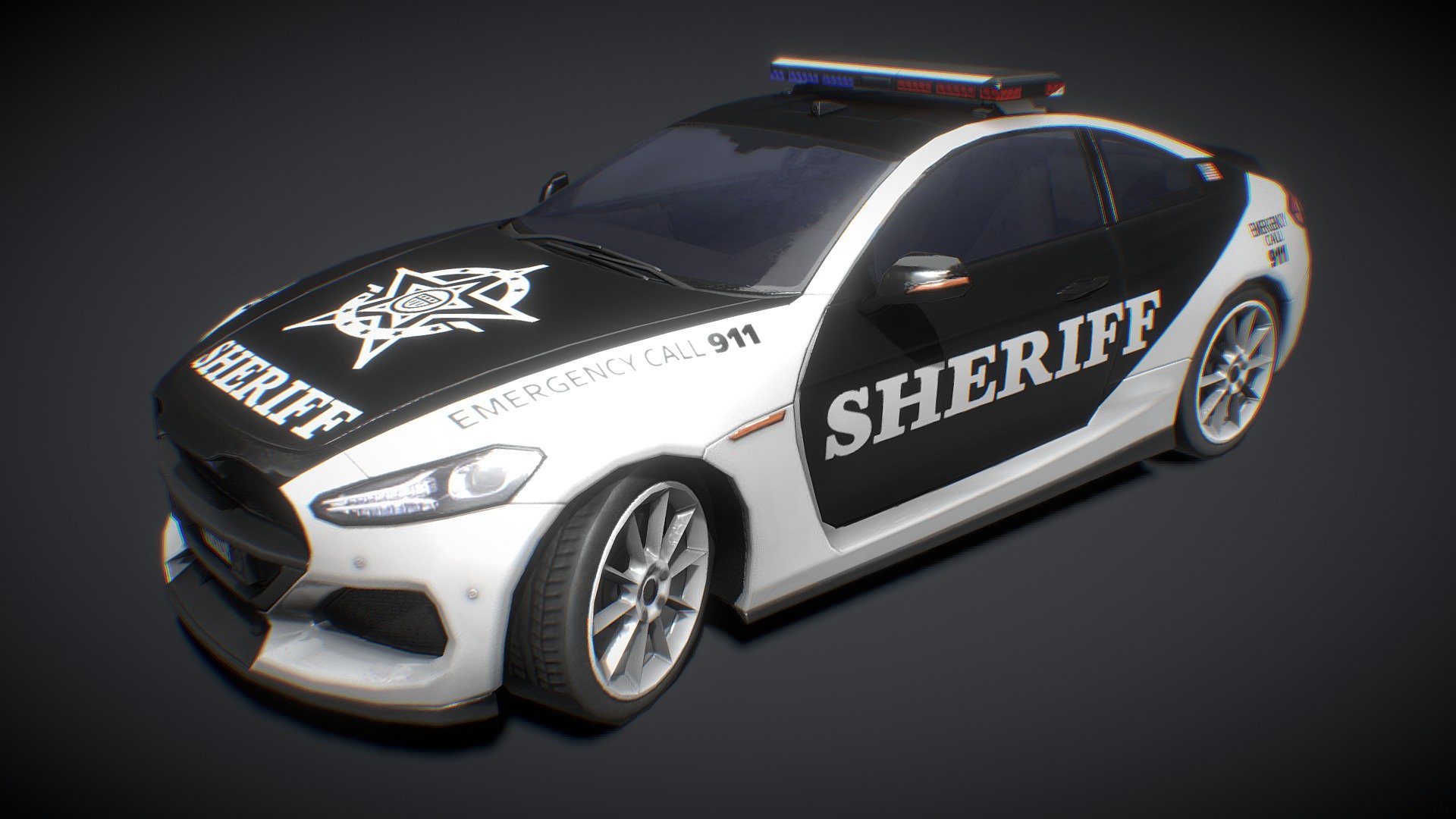 SPORT COUPE SHERIFF 2019 - 3D model by TSB3DMODELS [fcc99b3] - Sketchfab