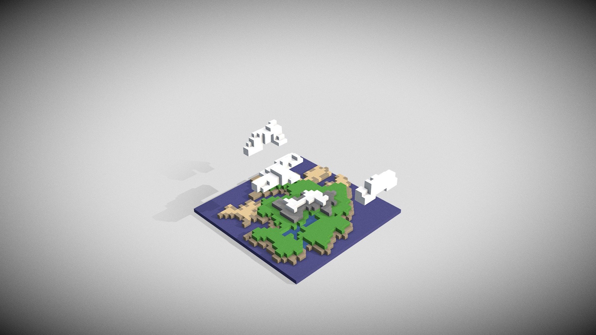 Voxel island - Download Free 3D model by AlexandreInking [fccd64d ...