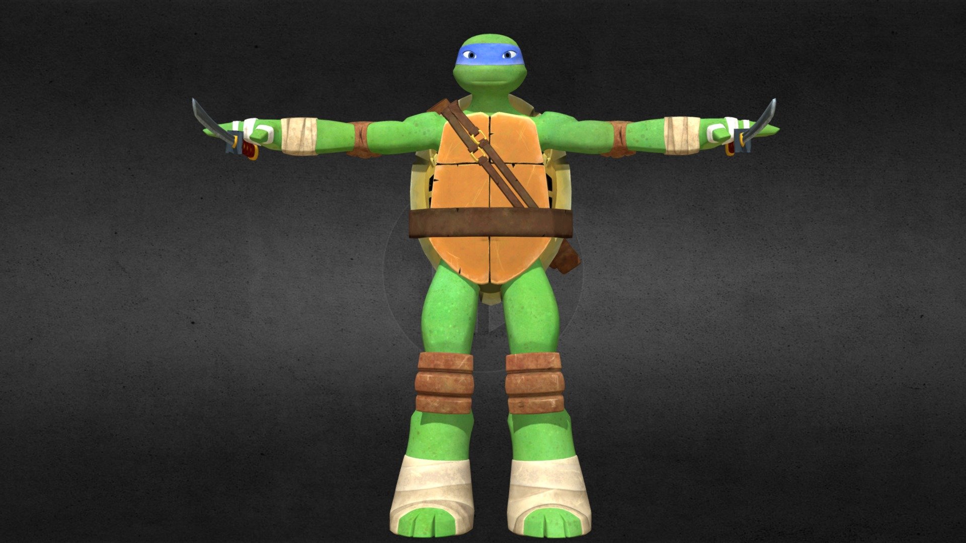 TMNT 2012 - Leonardo | Wrath of the Mutants - Download Free 3D model by ...